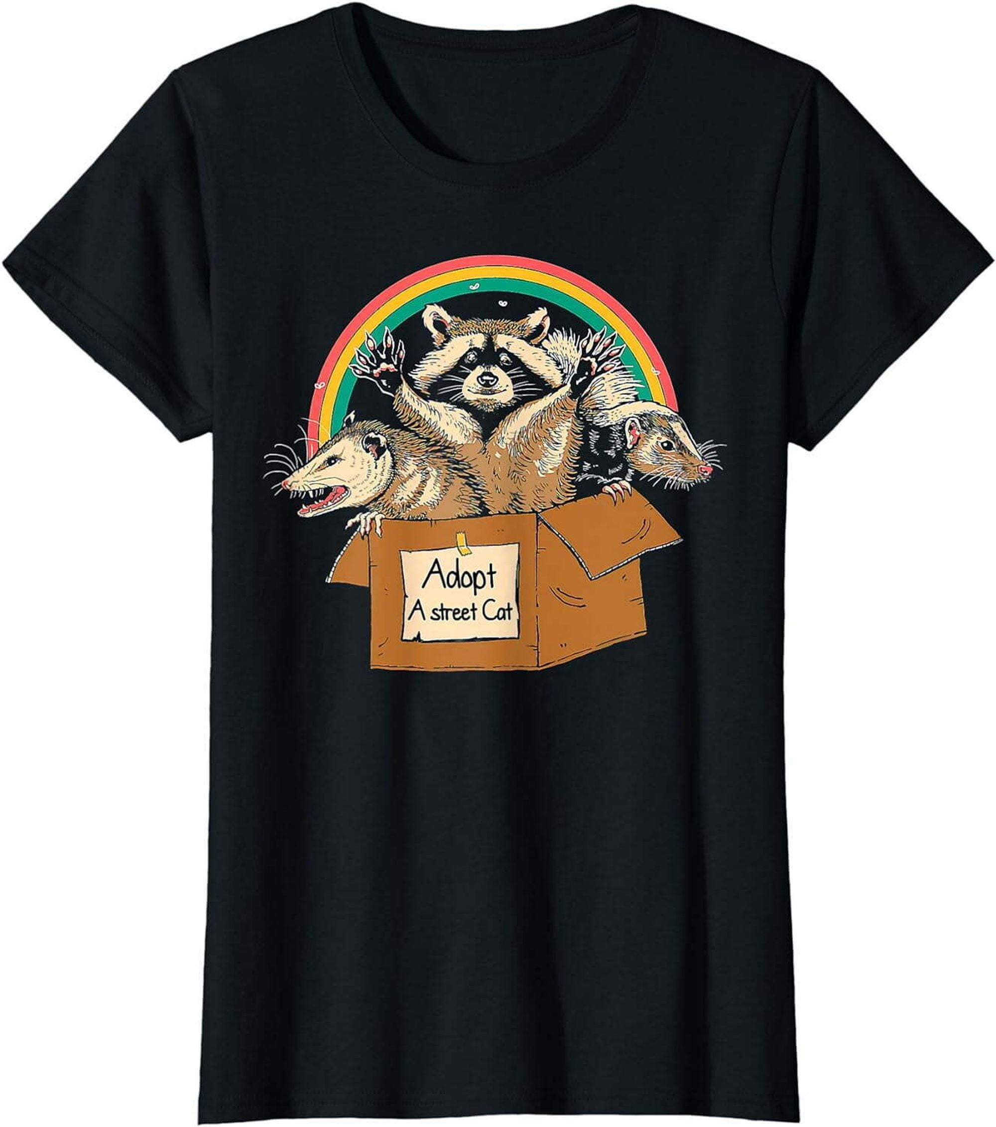 Laugh Out Loud Trio Funny Opossum Raccoon And Skunk Tee For Non Stop Laughter