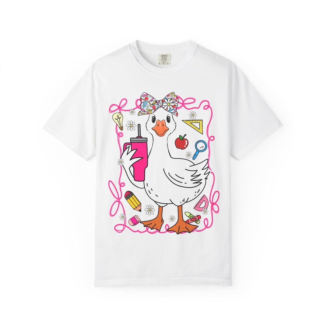 Juxt Teacher Goose, Preppy Coquette Teacher Goose, Full Size S-5Xl ...