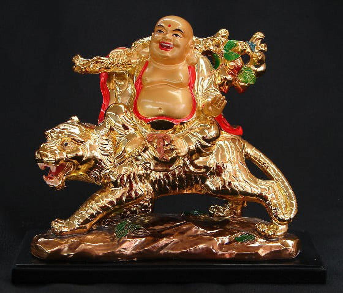 Laughing Buddha on Tiger, Wealth God on Tiger - Walmart.com