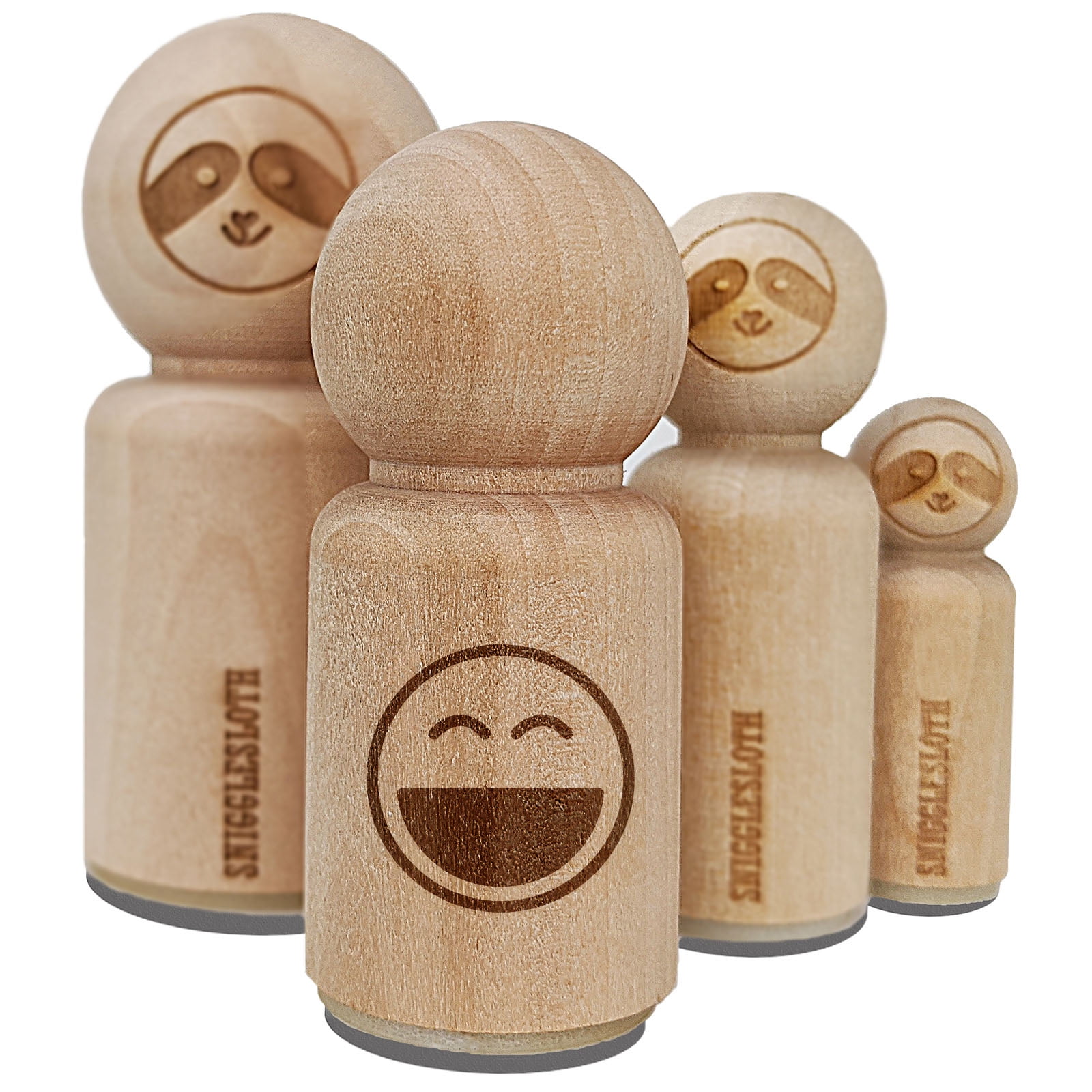 Laughing Happy Face Big Smile Mouth Emoticon Rubber Stamp for ...