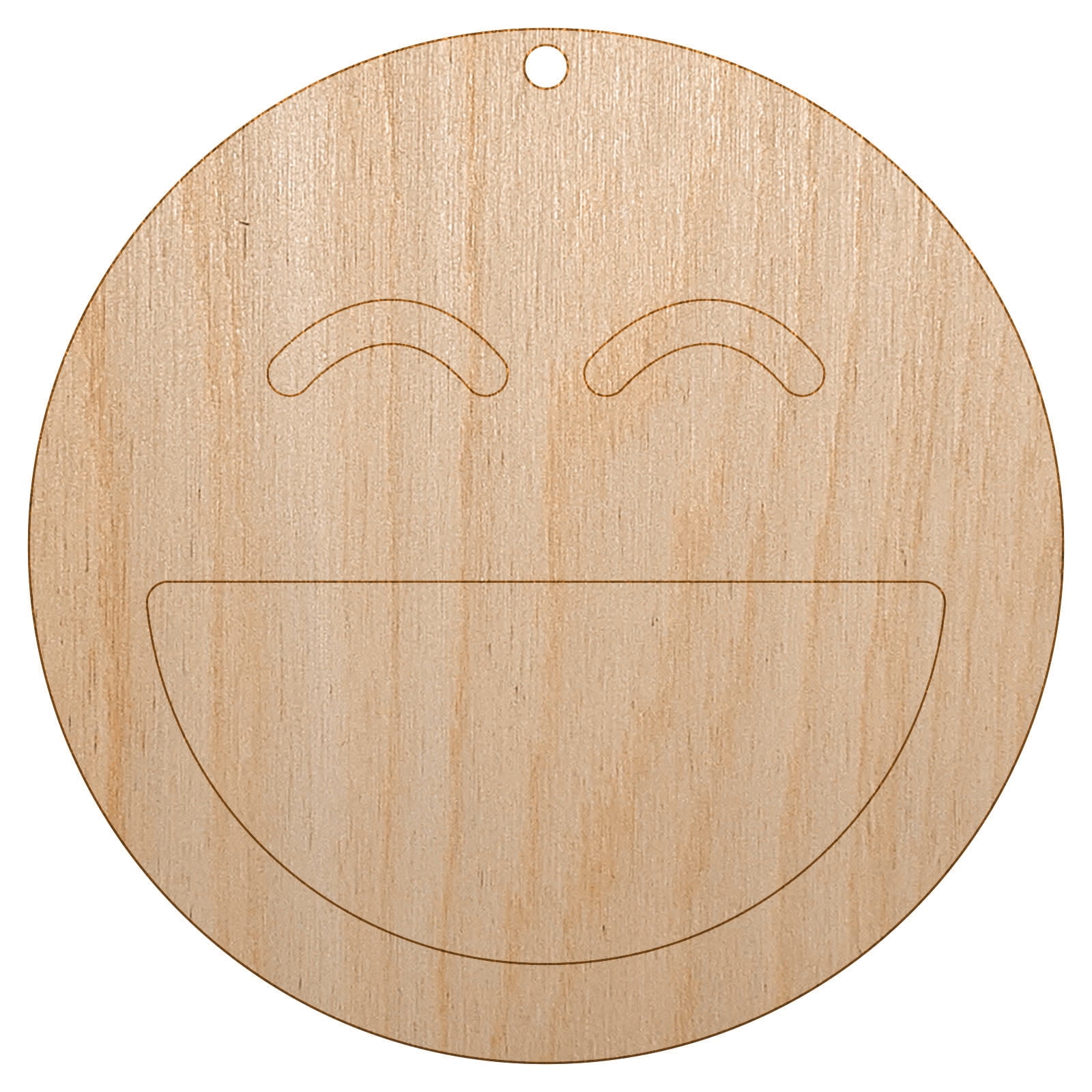 Laughing Happy Face Big Smile Mouth Emoticon Wood Holiday Christmas ...