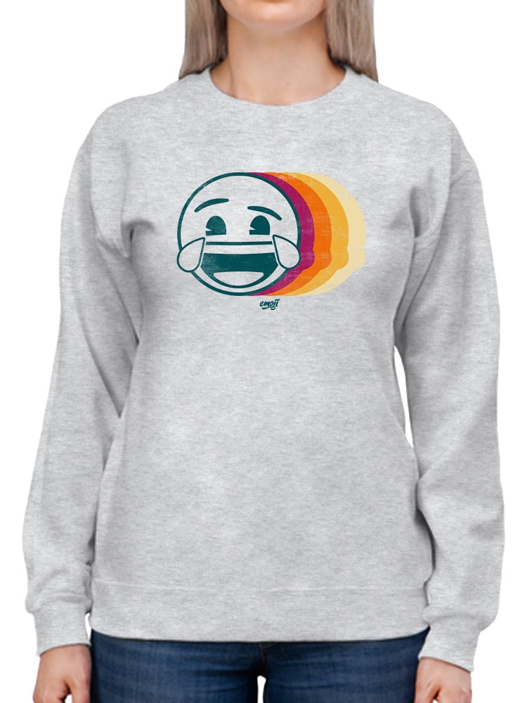 Laughing Layers - Retro Emoji Aesthetic Graphic Women's Sweatshirt ...
