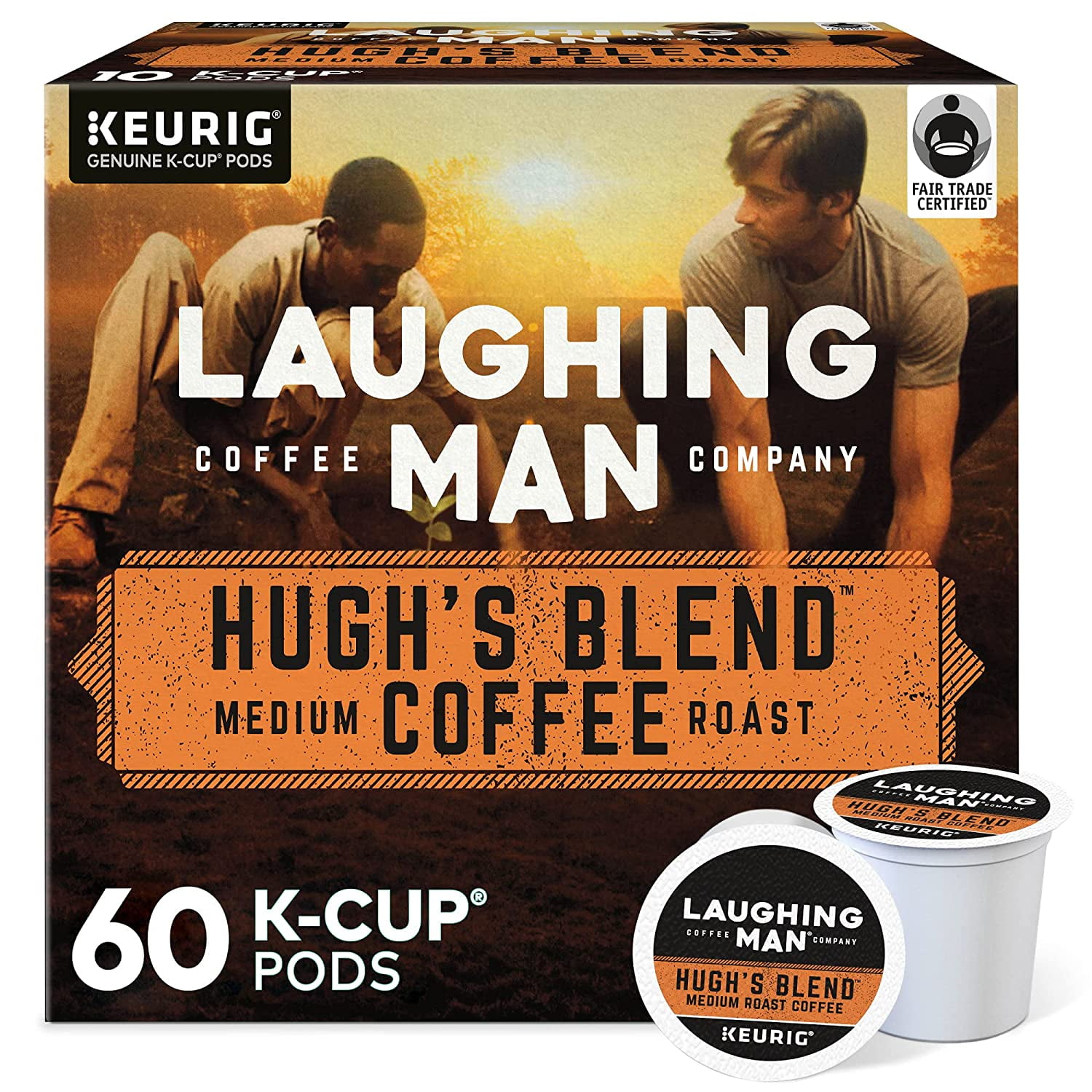 Laughing Man Hugh's Blend Keurig Single-Serve K-Cup Pods, Medium Roast ...