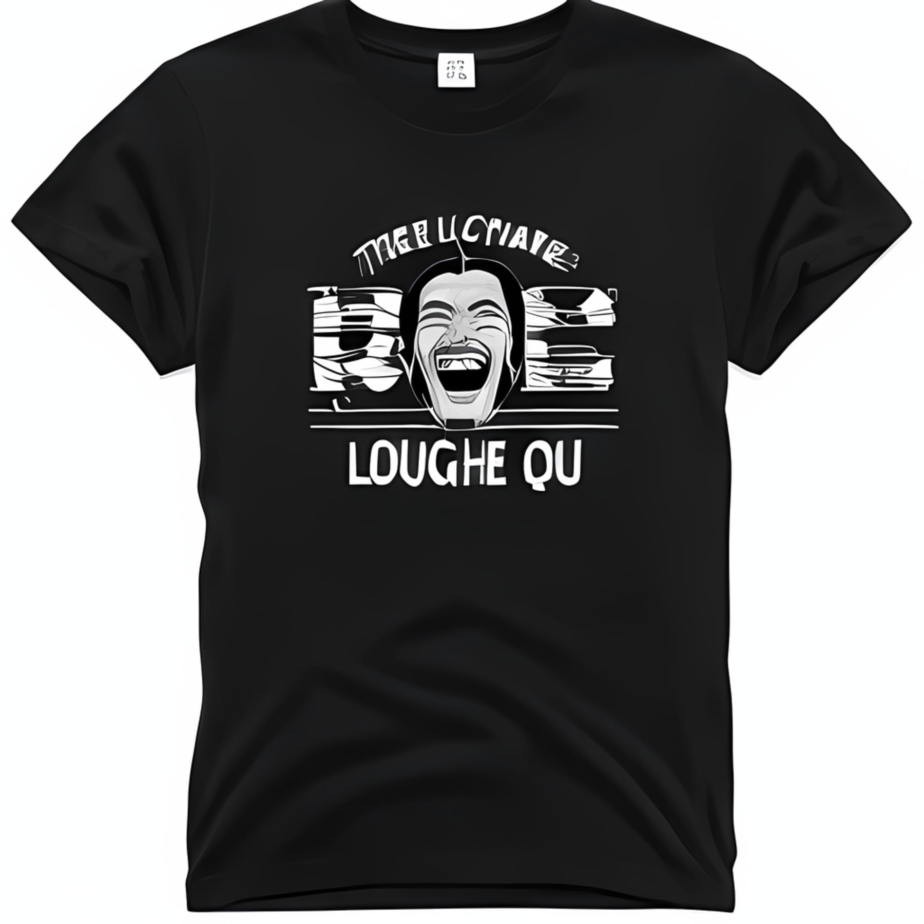 Laughing Man Logo Black T-Shirt Unique Underground Street Vector ...