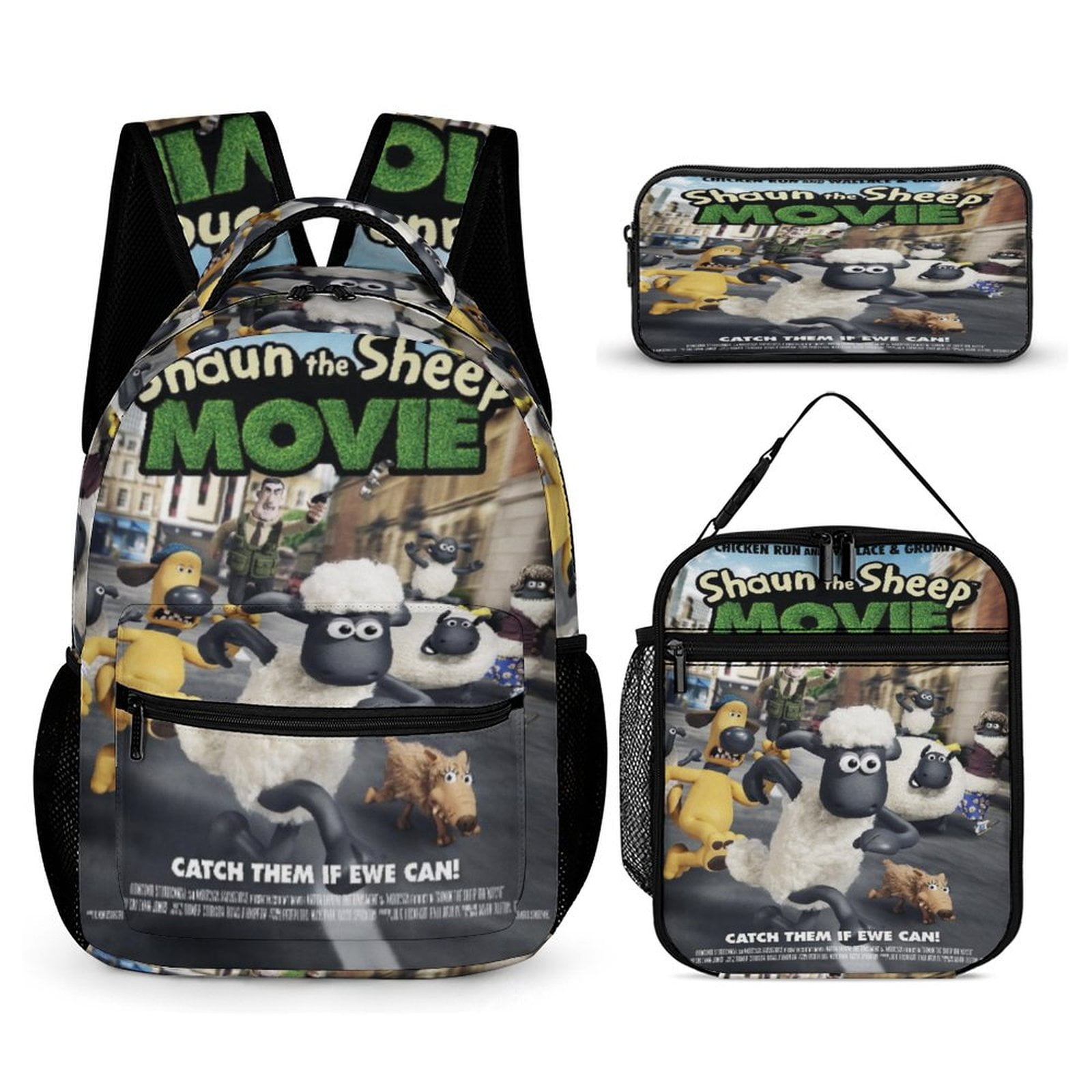 Laughing Sheep Movie Here Comes The Aliens 3 Piece Backpack Set Anime ...