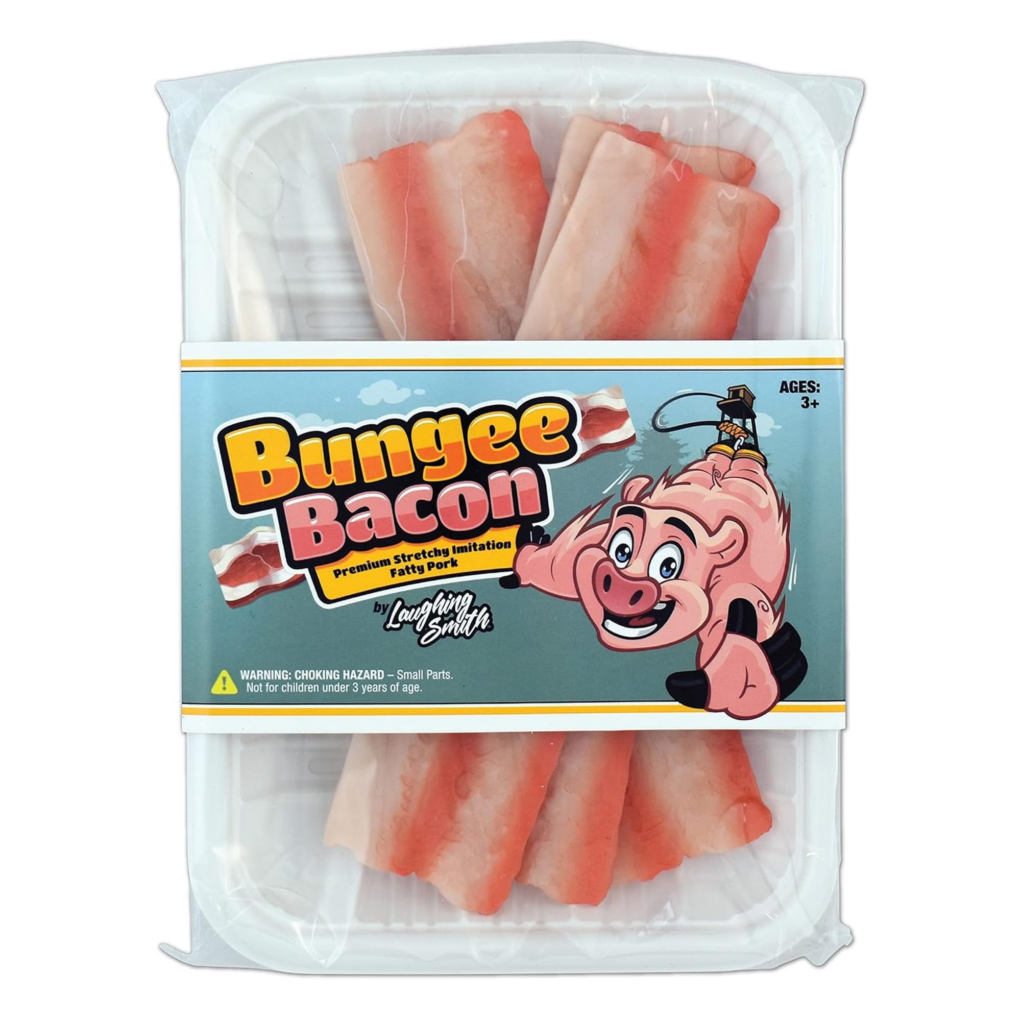 Laughing Smith Bungee Bacon - Fidget Stretchy Sensory Bacon - Fun ...
