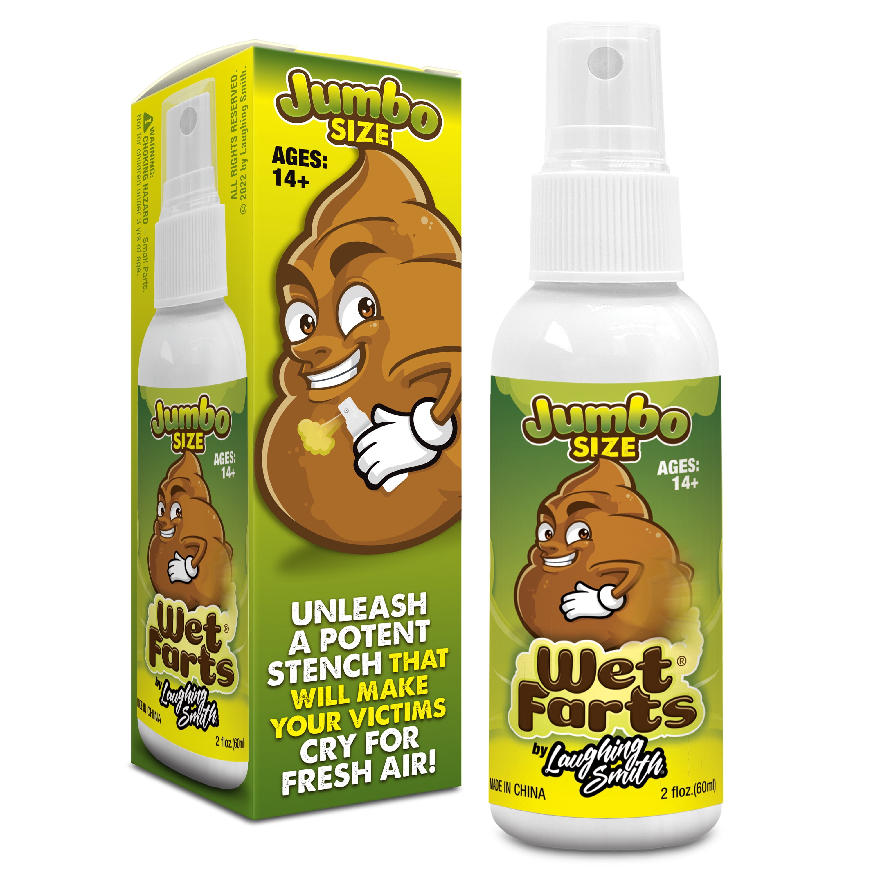 Laughing Smith - JUMBO Wet Farts - Potent Fart Spray - 60ml - Novelty ...