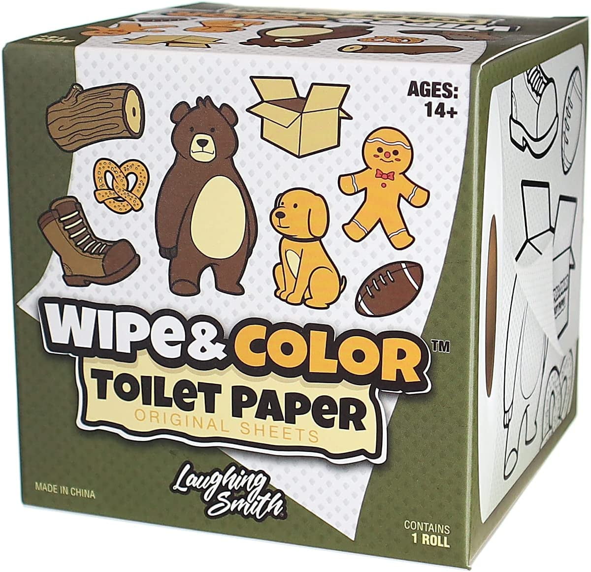 Laughing Smith - Wipe & Color Funny Toilet Paper - 1 Roll - Novelty ...