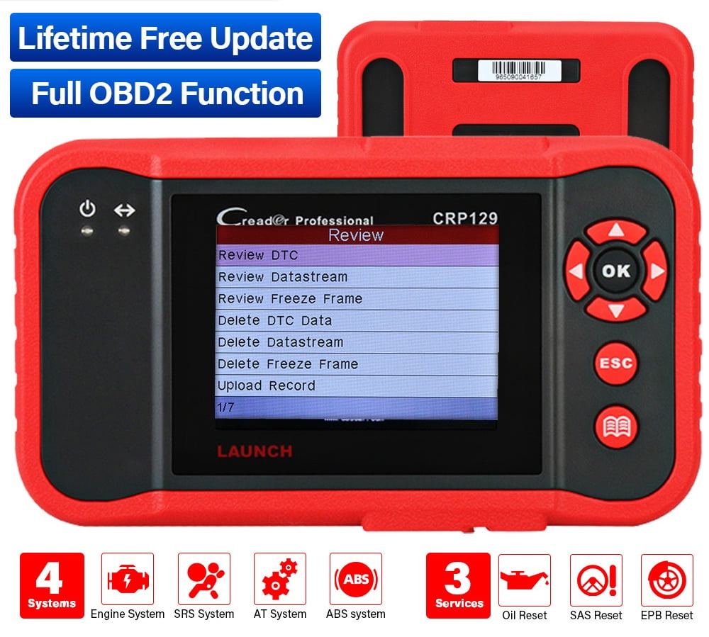 Launch CRP129 OBD2 Scanner Scan Tool ENG/AT/ABS/SRS EPB SAS OIL Service Light Resets Code Reader ...