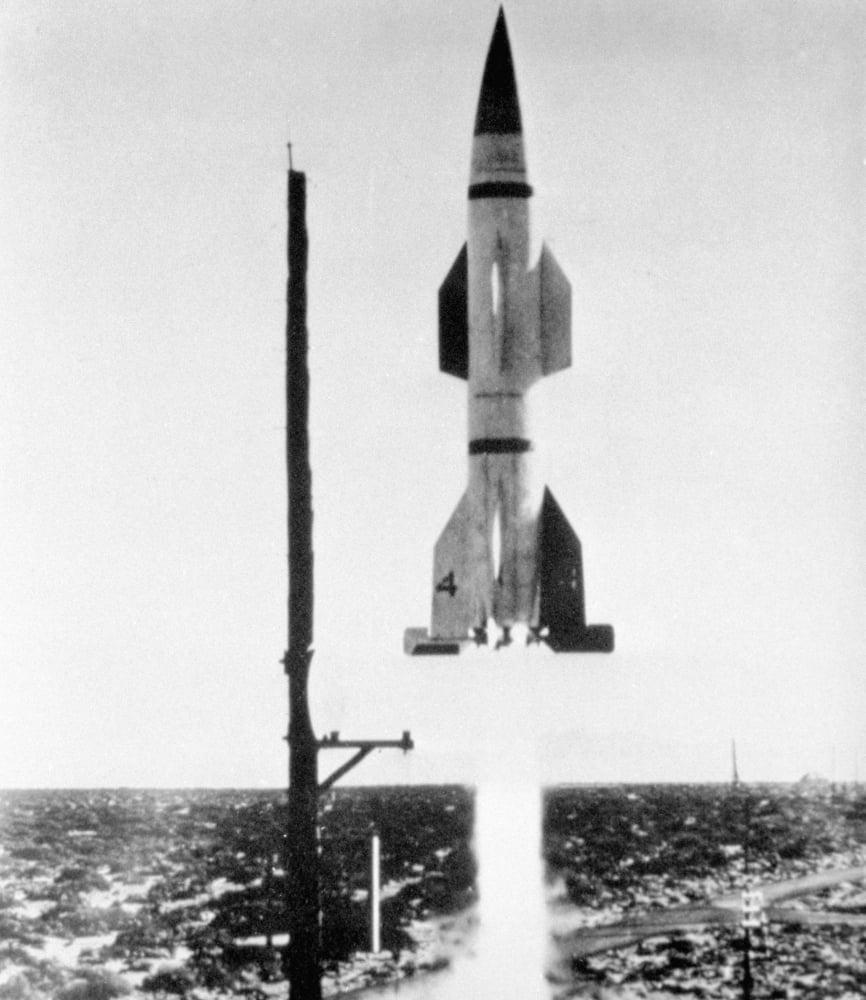 Launch Of The First Hermes A-1 Rocket At White Sand Proving Ground. It ...