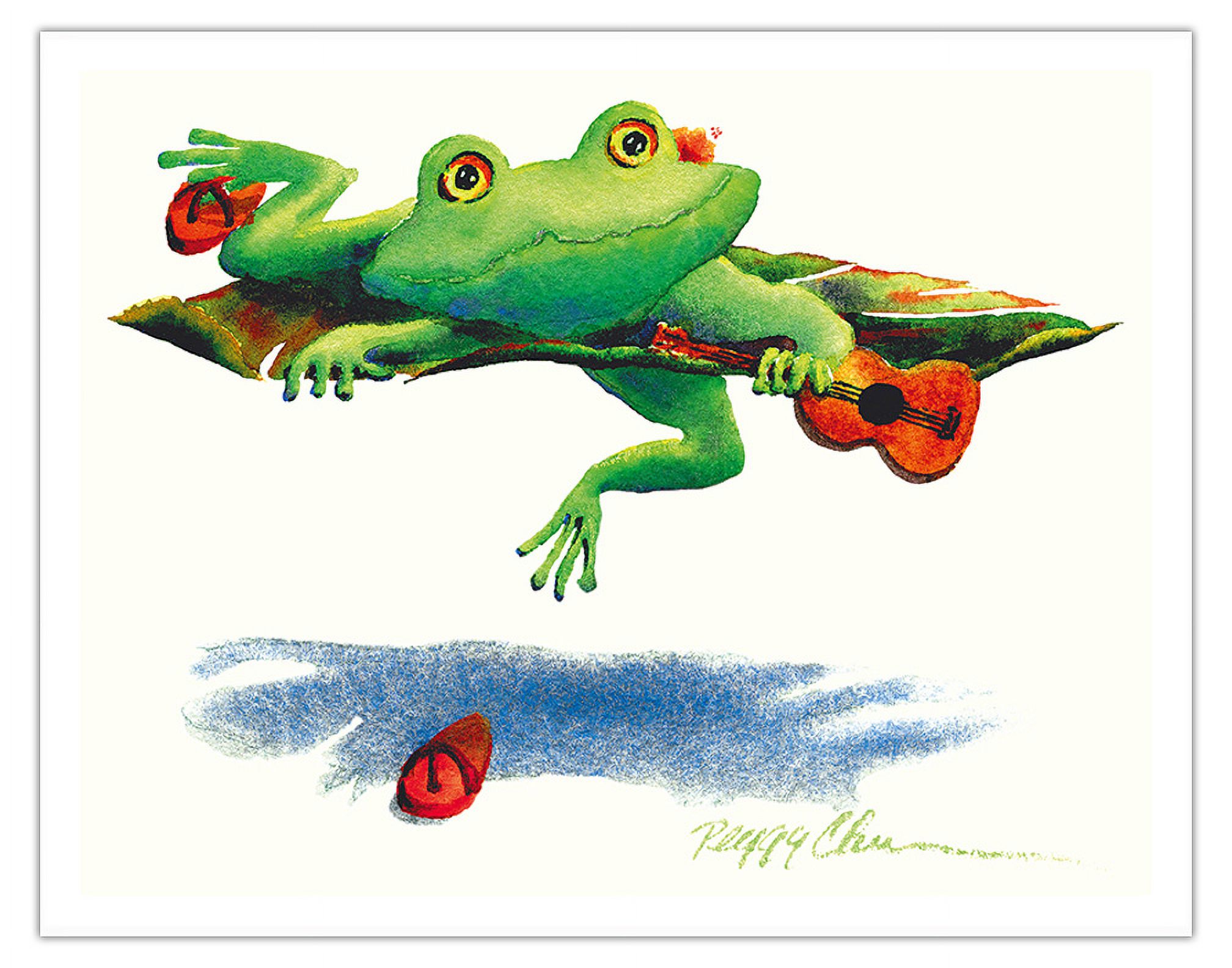 Launch Pad - Hawaiian Frog (Poloka) with Ukulele - From an Original ...
