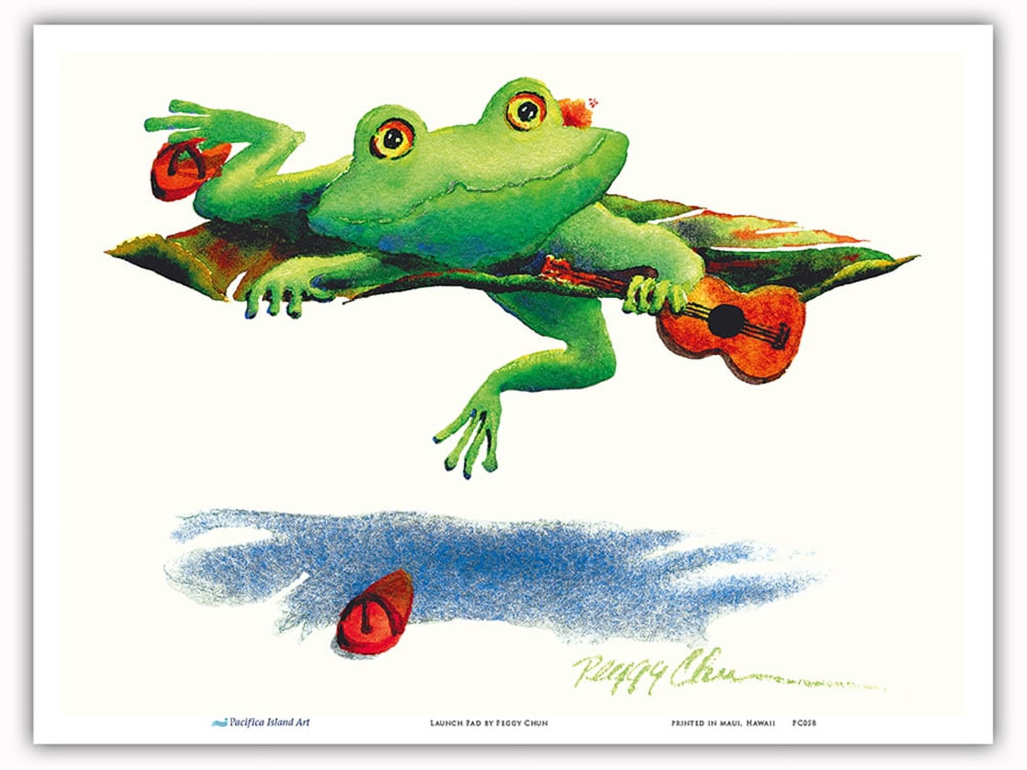 Launch Pad - Hawaiian Frog (Poloka) with Ukulele - From an Original ...