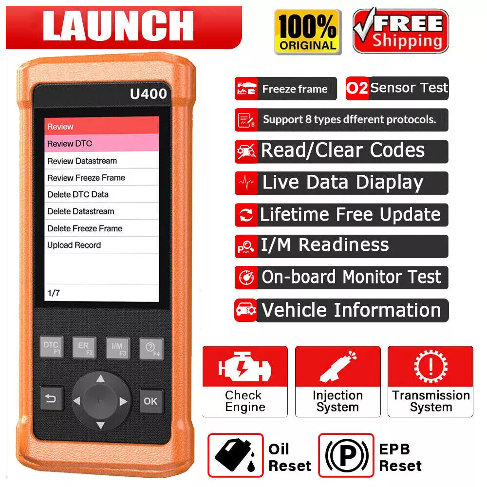 Launch U400 OBD2 Scanner Automotive Diagnostic Scan Tool EOBD OBD ...