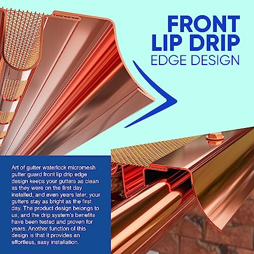 Flat Under The Shingle Micromesh Gutter Guards in Copper for Half Round ...