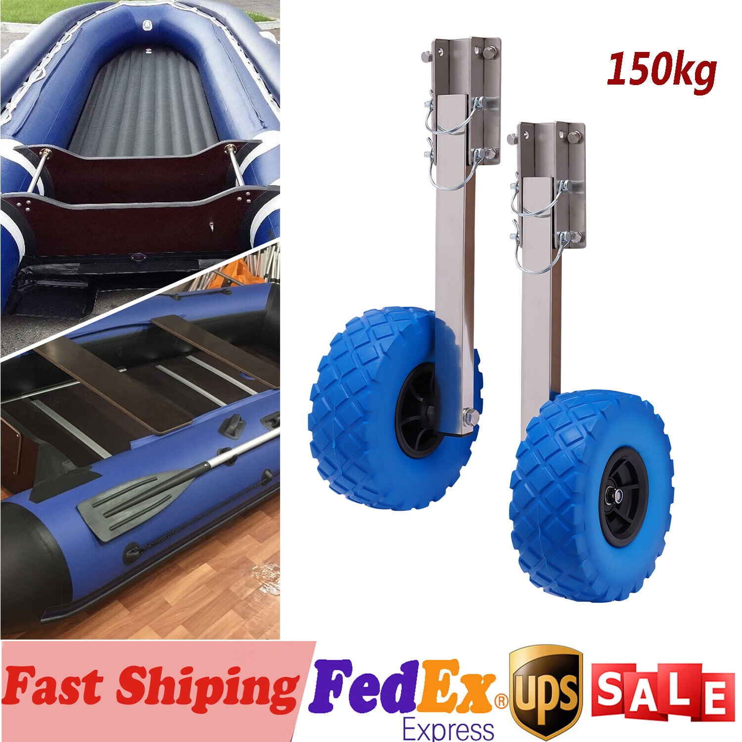 Launching Wheels, Dinghy Wheels, 10'' X 3'' Inflatable boat Transom ...