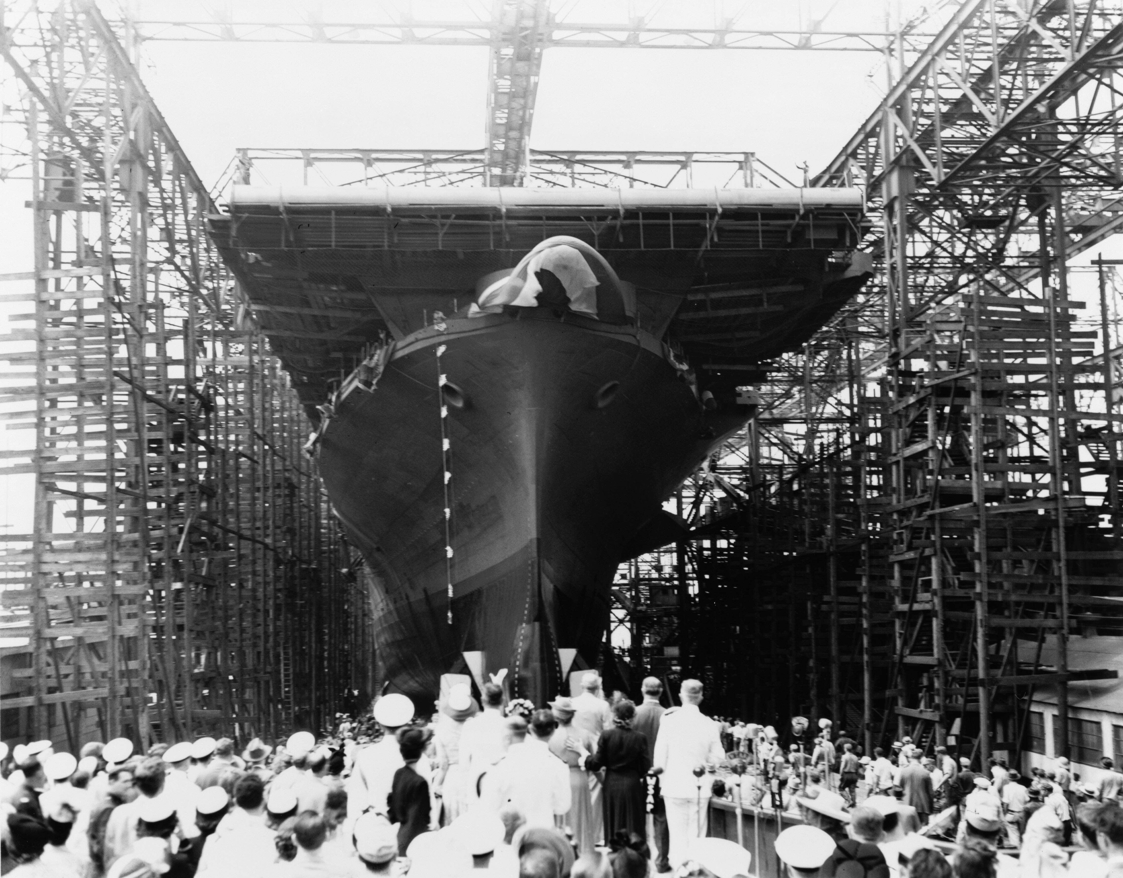 Launching of USS Hornet CV-12 1943 POSTER PICTURE PHOTO PRINT BANNER ...