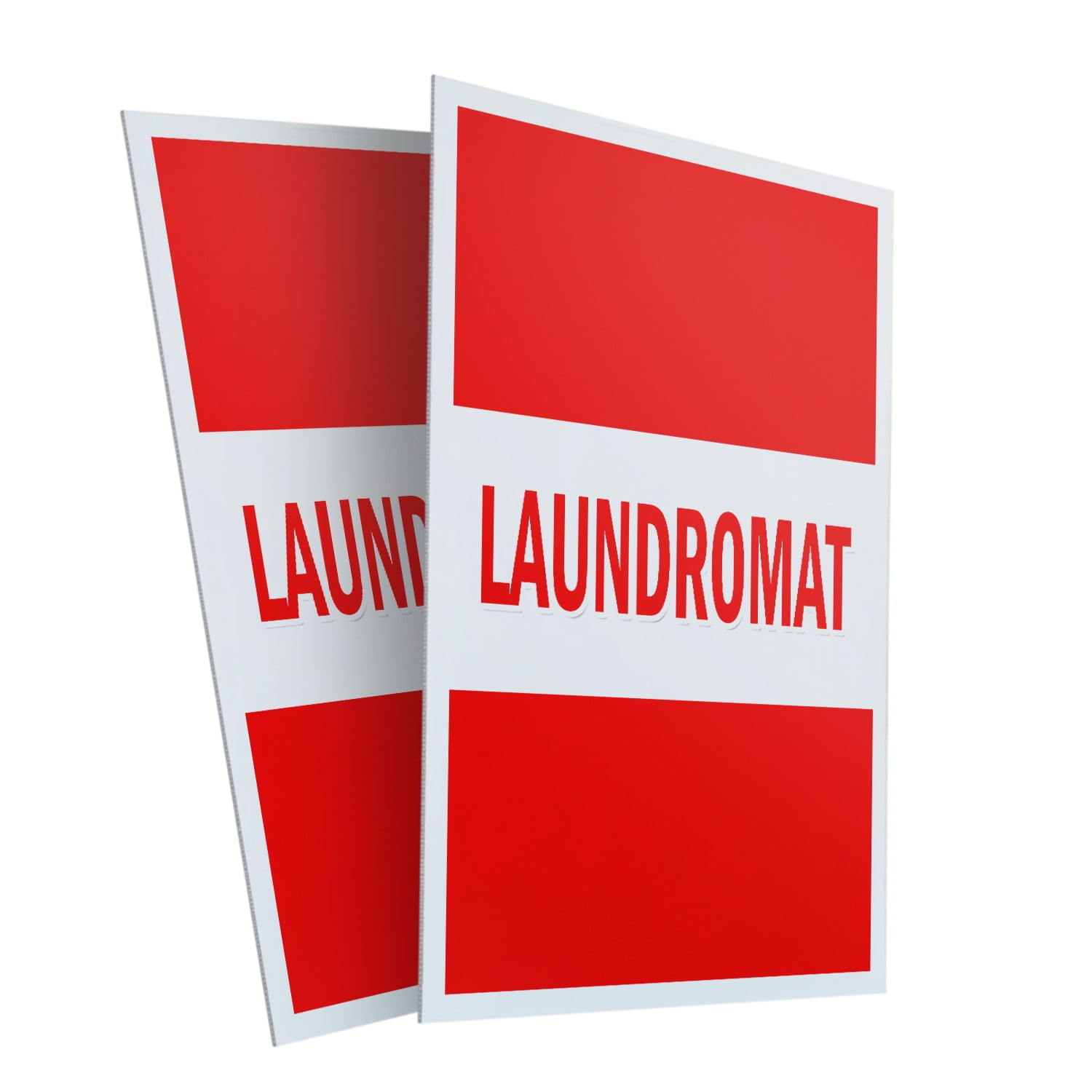 Laundromat (2-PACK) 24" x 36" Plastic Signs | Sign Insert 4mm ...