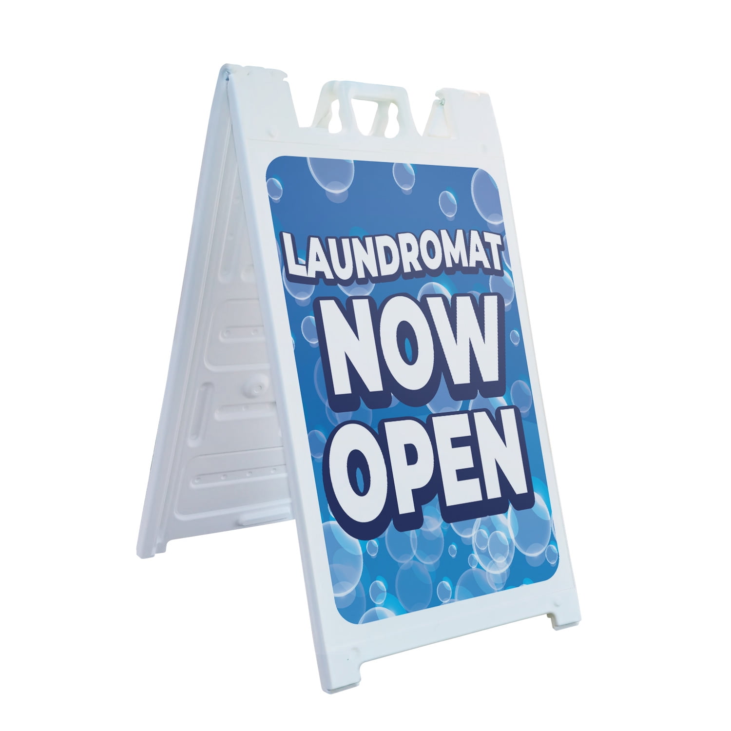 Laundromat 24" x 36" Double Sided A-Frame Sidewalk Sign, Includes 2 ...