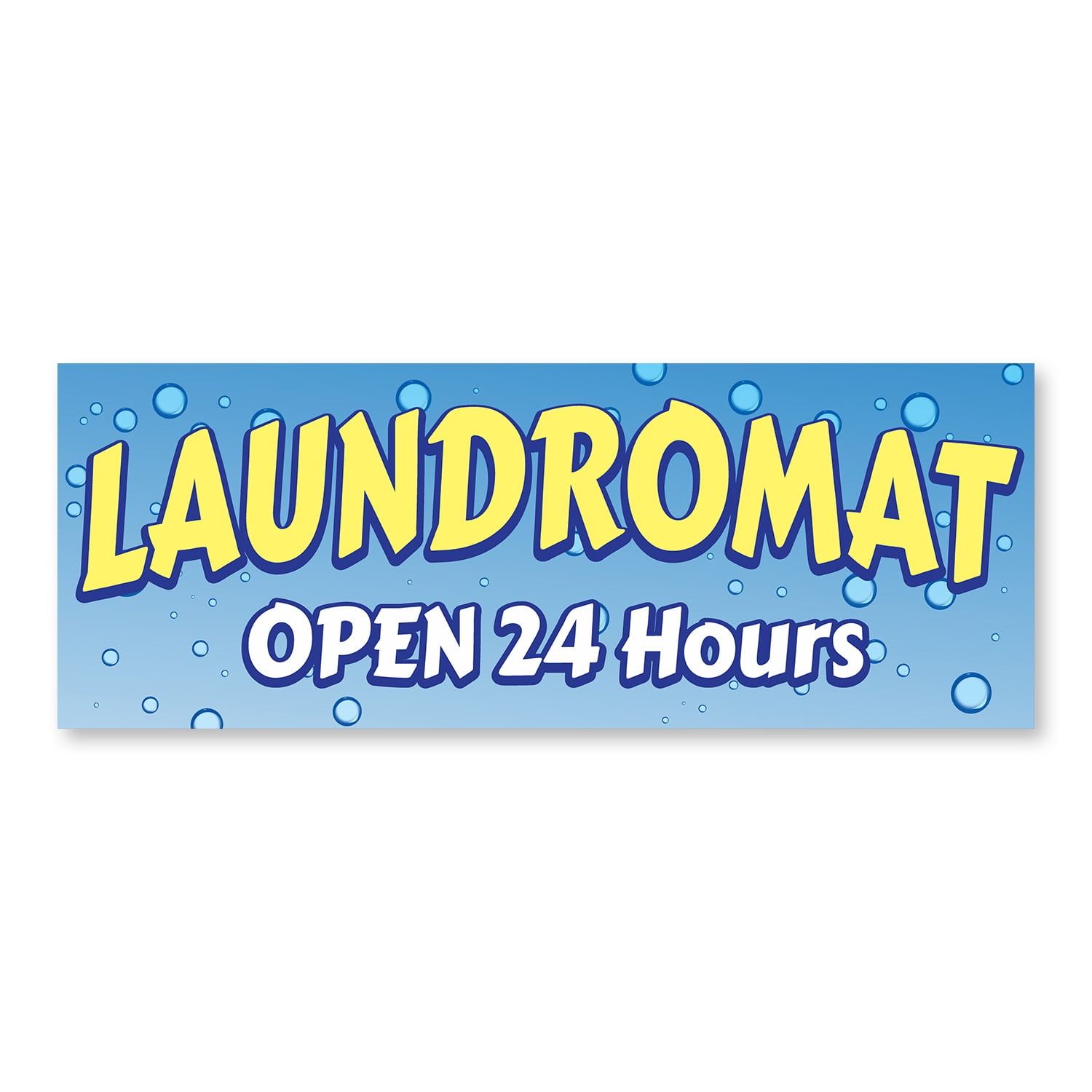 Laundromat 24" x 9" Decal | Advertise Your Business | All Weather Can ...