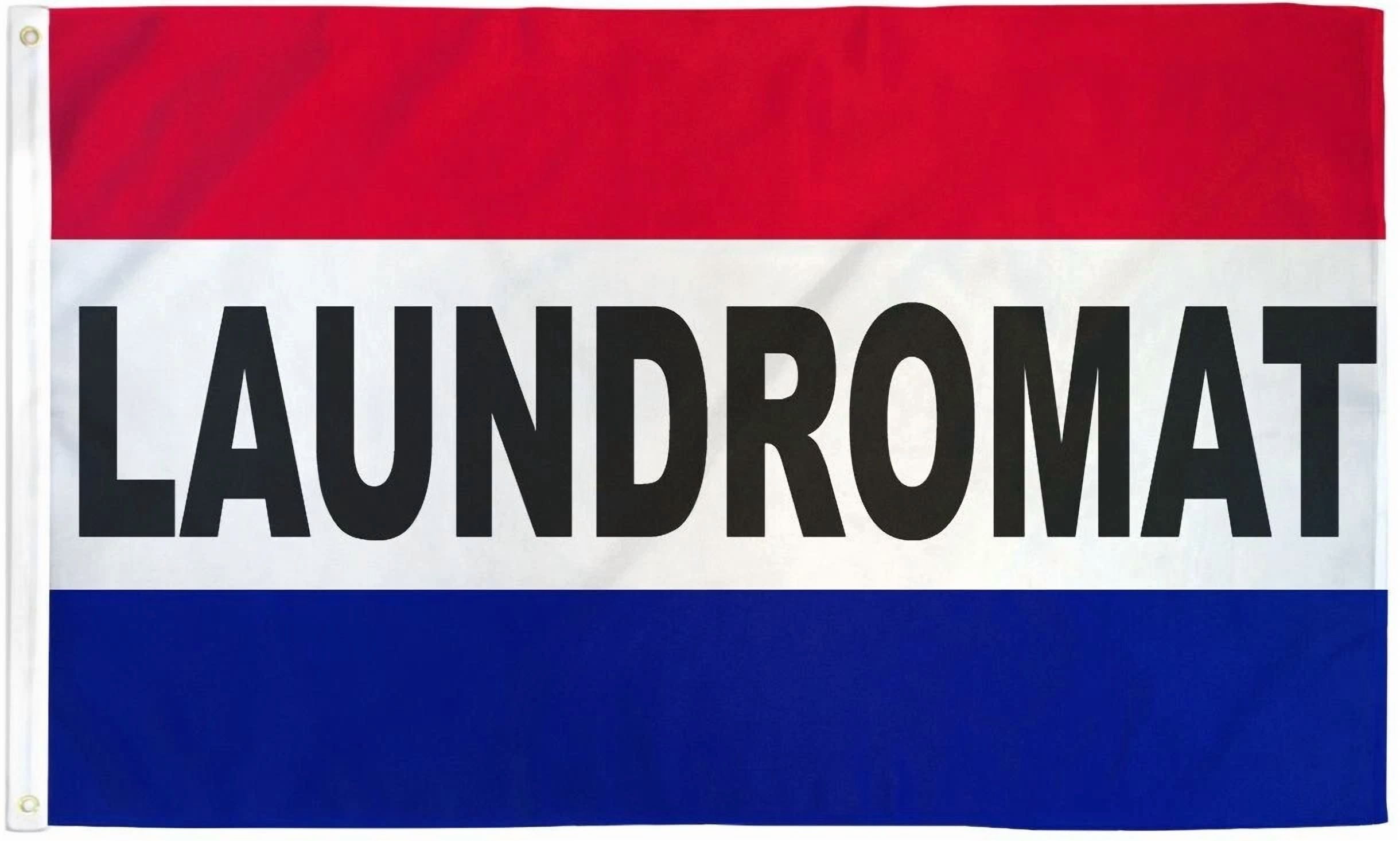 Laundromat 3X5Ft Poly Flag Wash & Dry Coin Laundry Laundromat Store ...