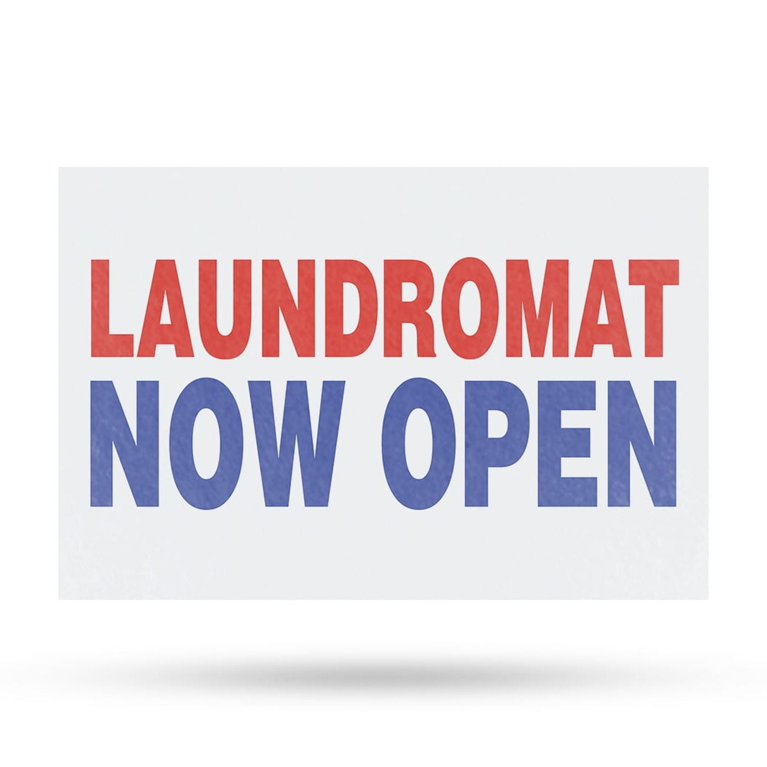 Laundromat Now Open Vinyl Decal 18 Inch x 24 Inch Weatherproof Heavy ...