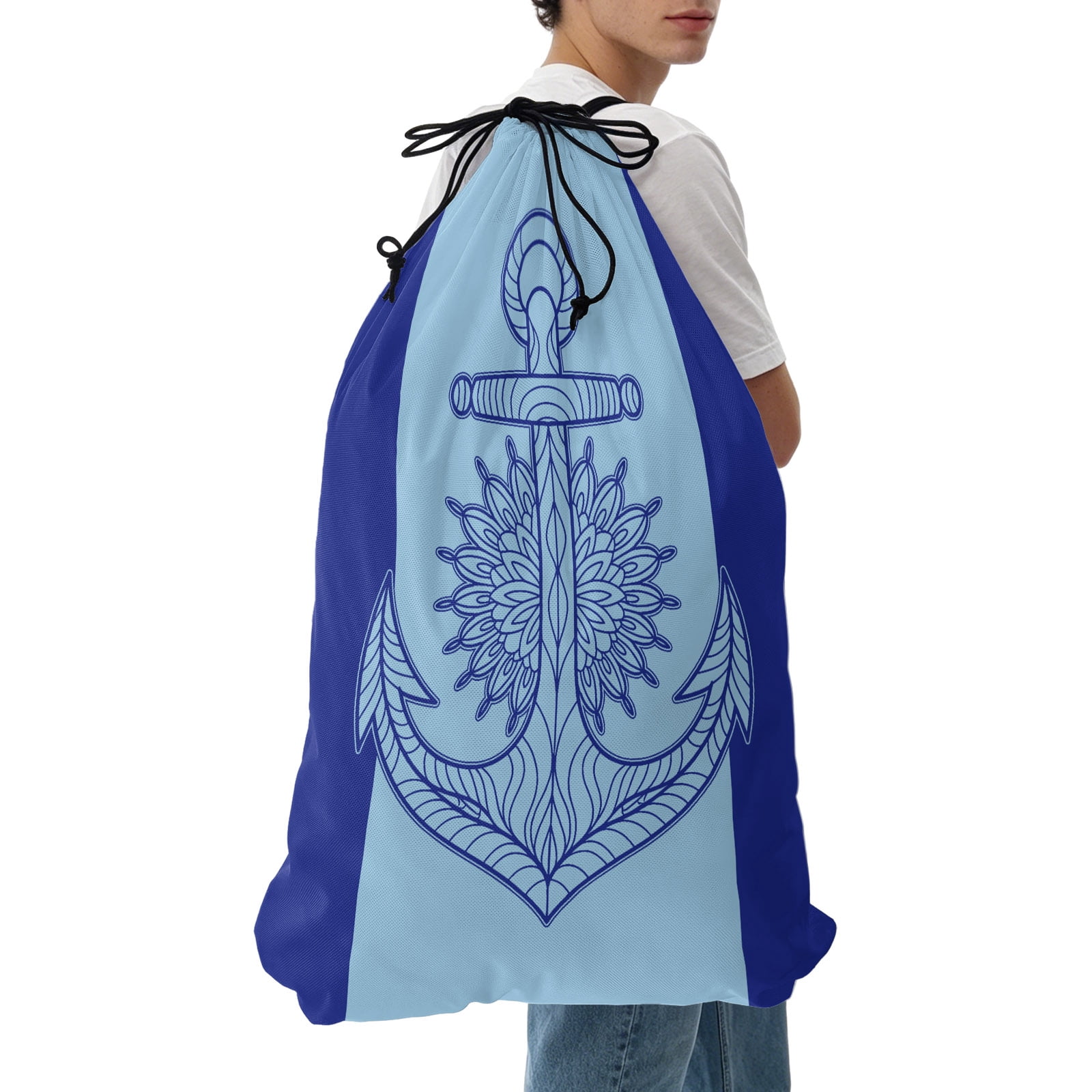 Laundry Bag Anchor Mesh Wash Bags Dirty Clothes Organizer with ...