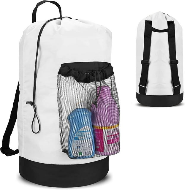 Laundry Bag Backpack Dirty Clothes Organizers Travel Storage Drawstring ...