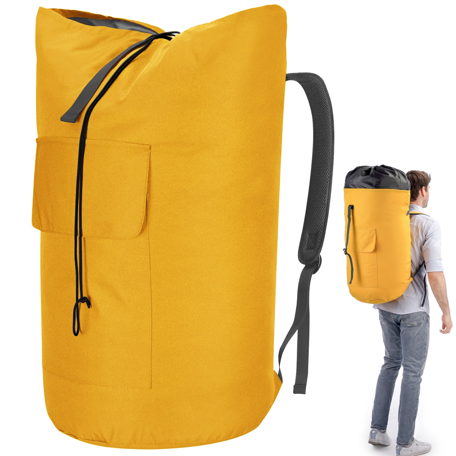 AZHIDO 115L Extra Large Laundry Bag with Drawstring, Padded Straps for ...