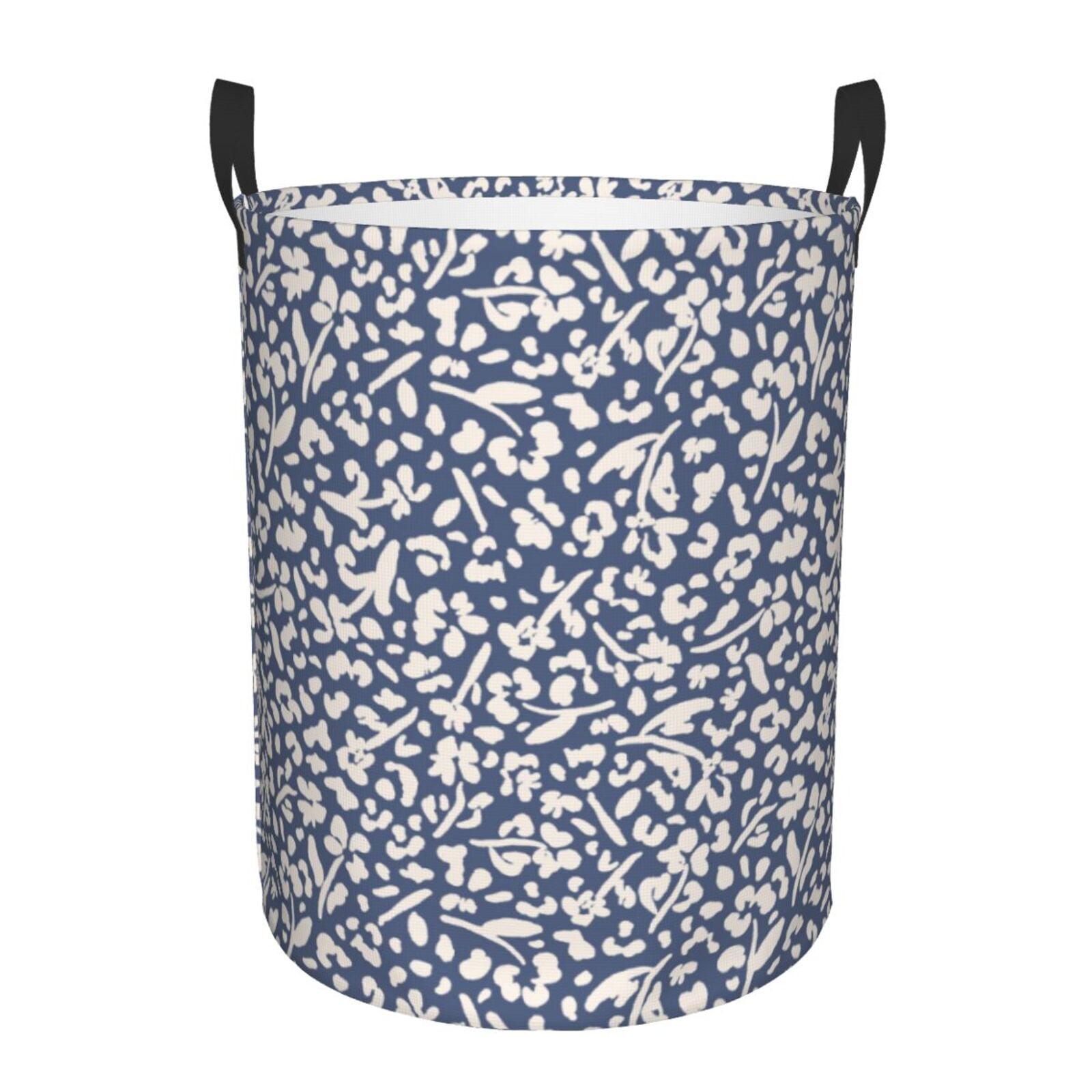 Laundry Basket, Abstract Flowers Leopard Waterproof Laundry Hamper With ...