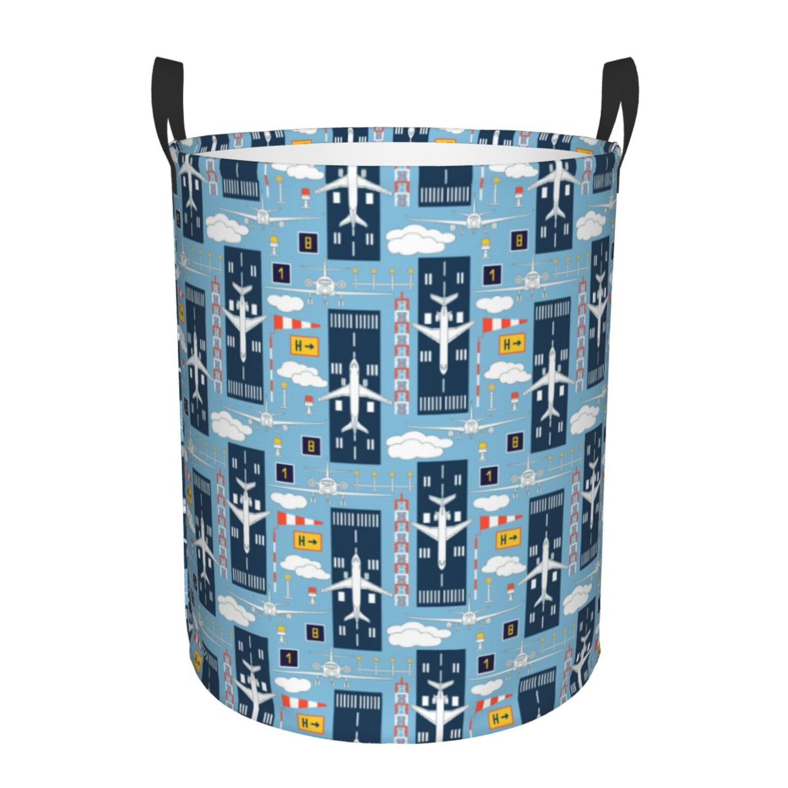 Laundry Basket, Airplanes And Aviation Signs Waterproof Laundry Hamper ...