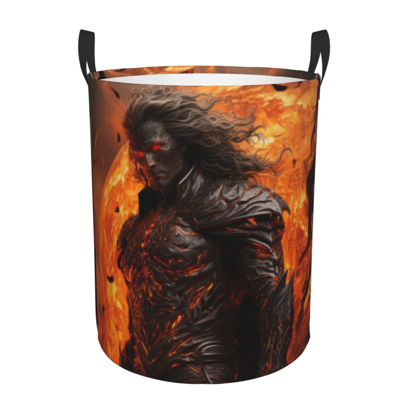 Laundry Basket, Angry Fireball Flame Warrior Waterproof Laundry Hamper ...