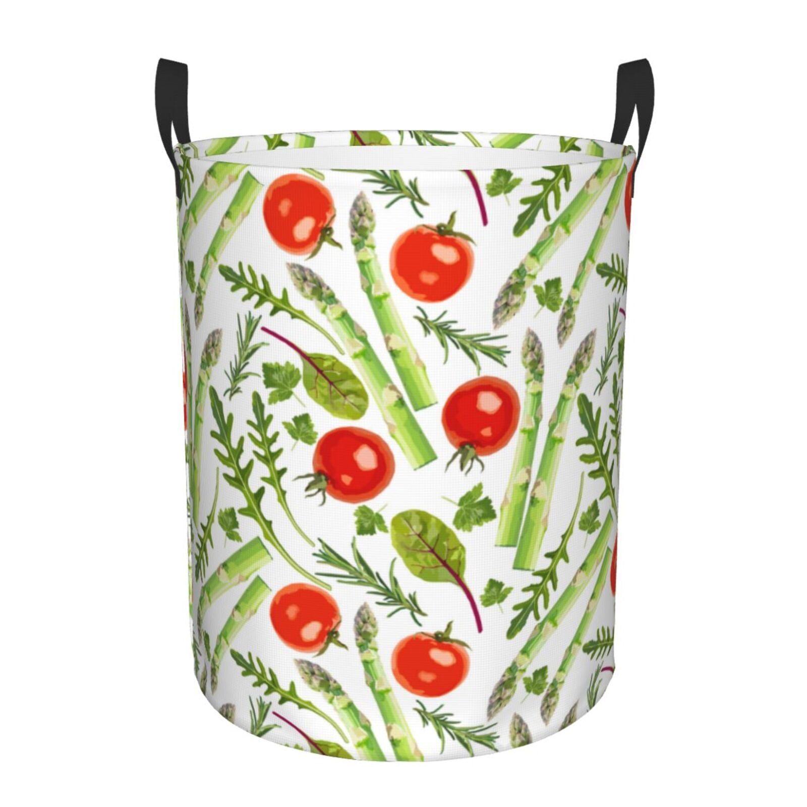 Laundry Basket, Asparagus Tomato Pattern Waterproof Laundry Hamper With ...