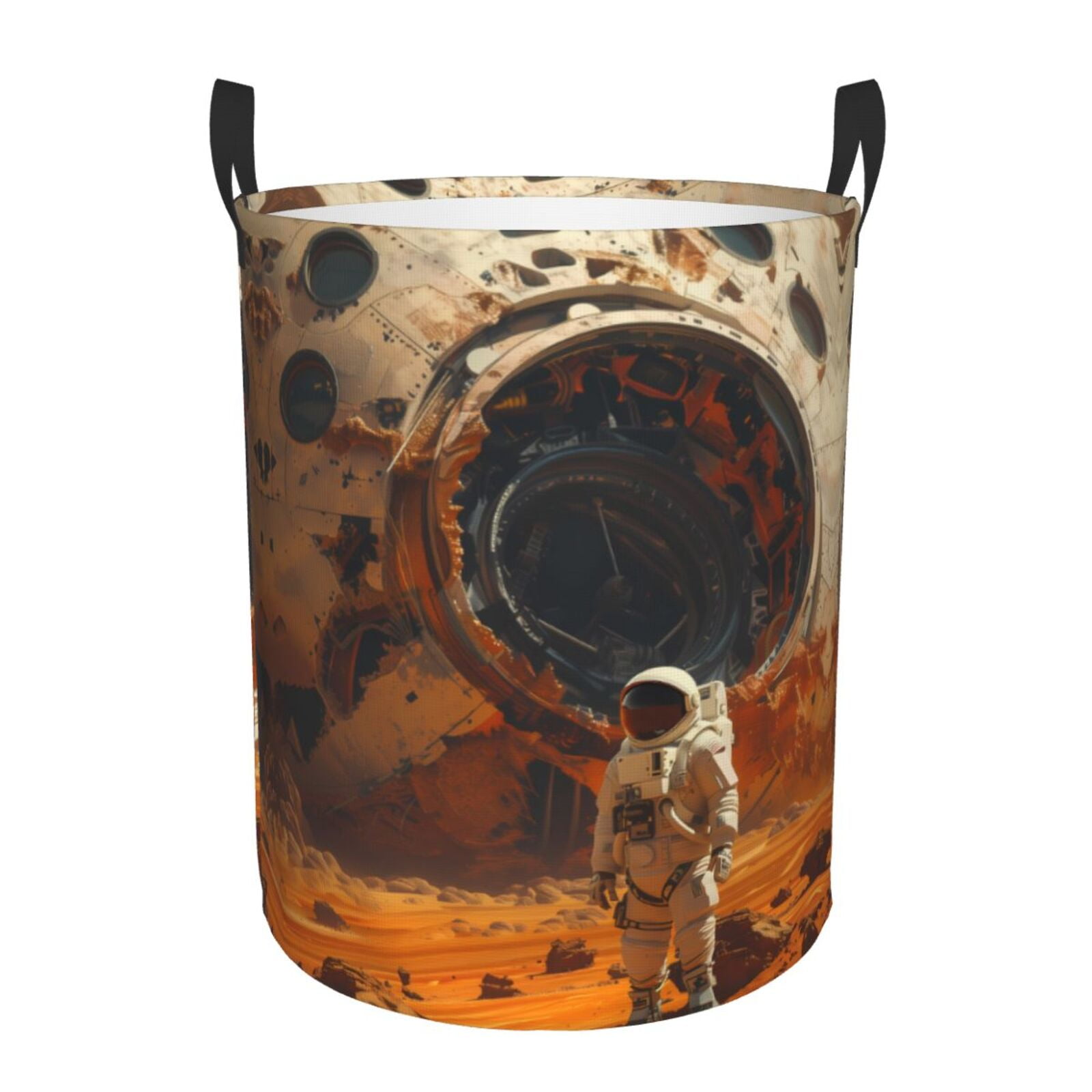Laundry Basket, Astronaut Exploring Mars Laundry Hamper Waterproof ...