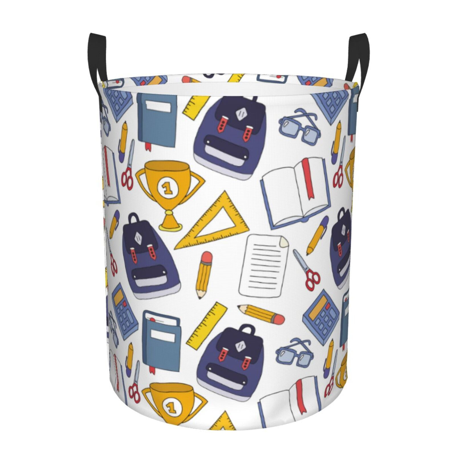 Laundry Basket, Bag Ruler Pen Print Waterproof Laundry Hamper With ...