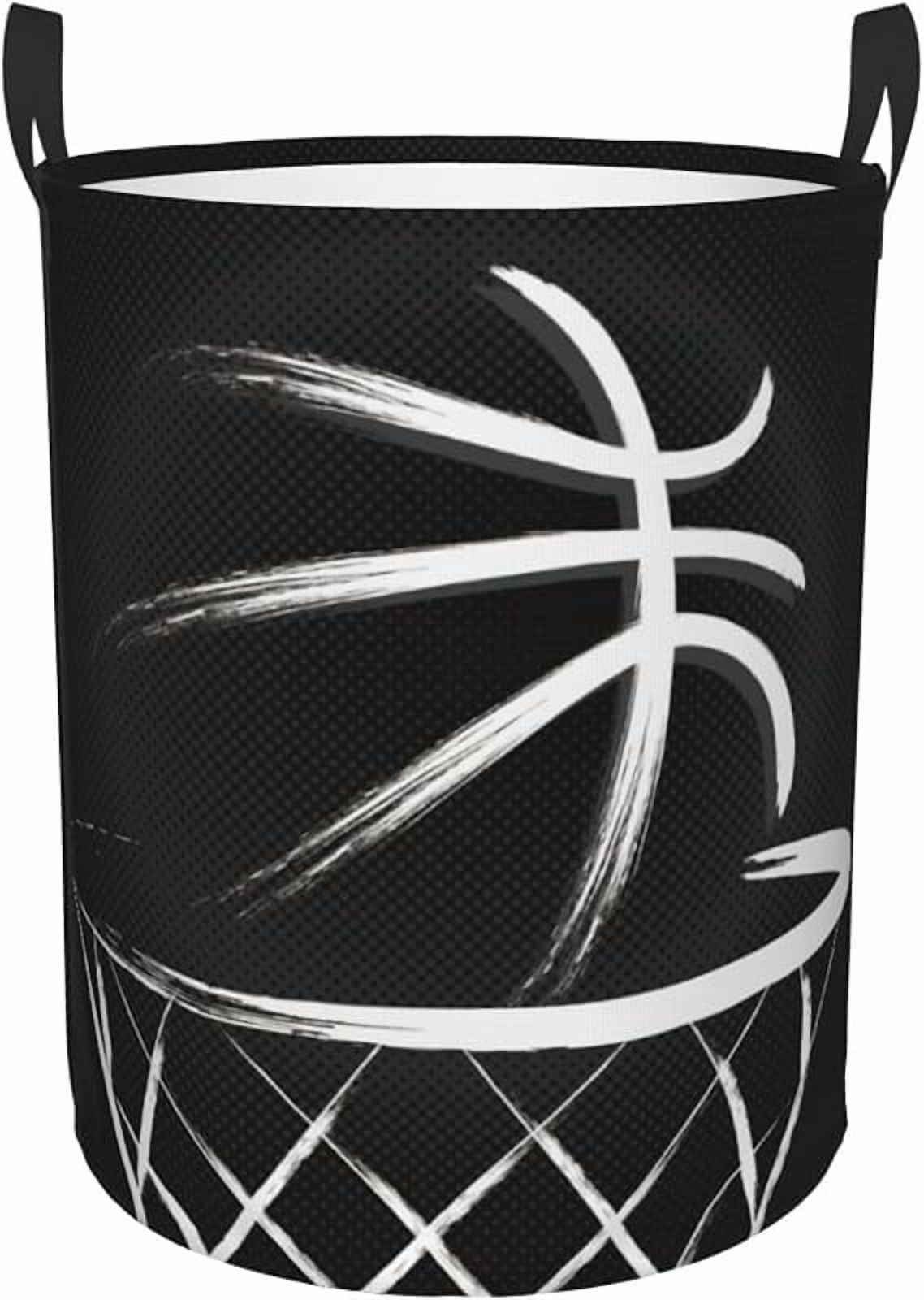Laundry Basket Basketball Room Decor,Round Laundry Hamper Waterproof ...