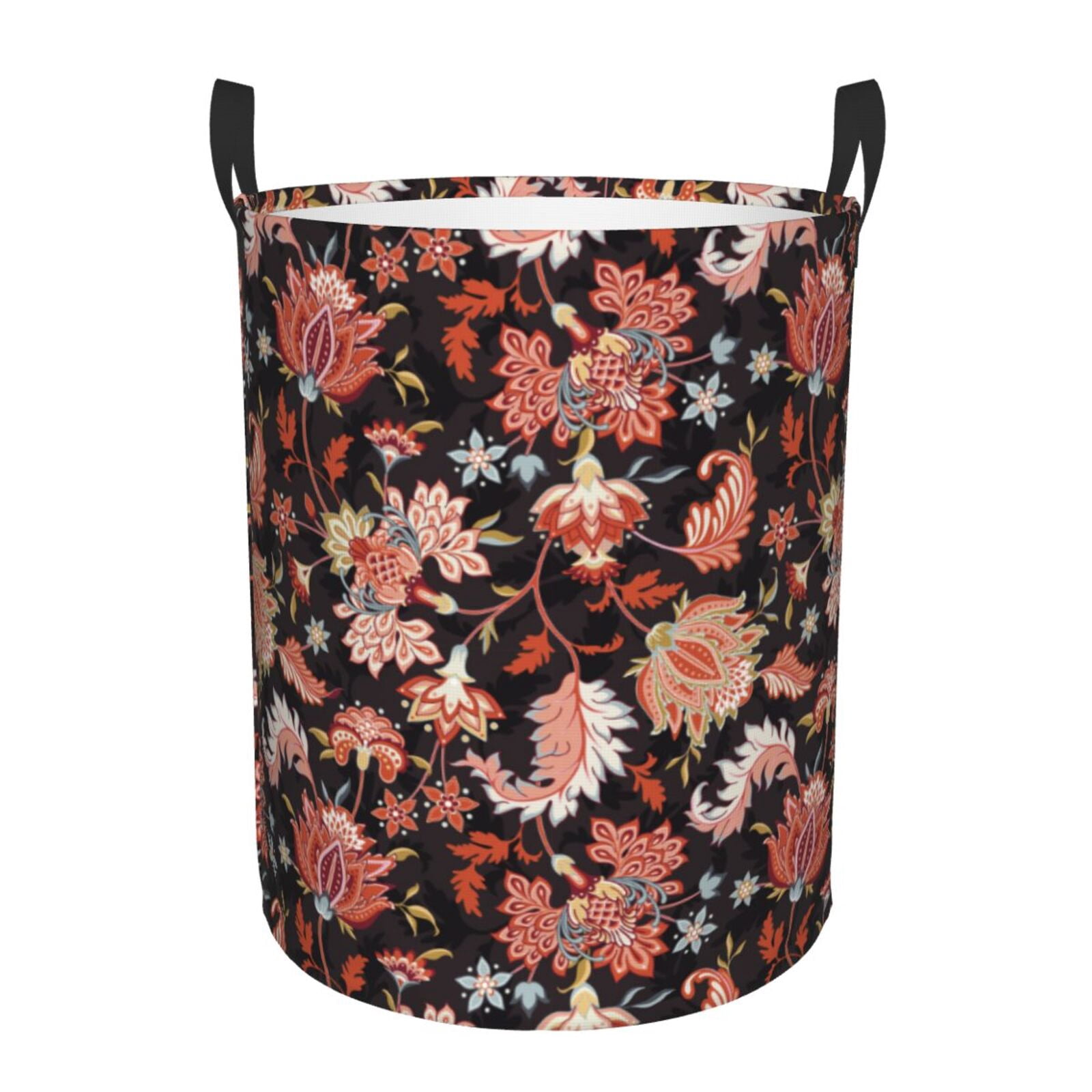 Laundry Basket, Beautiful Flowers Waterproof Laundry Hamper With Padded ...