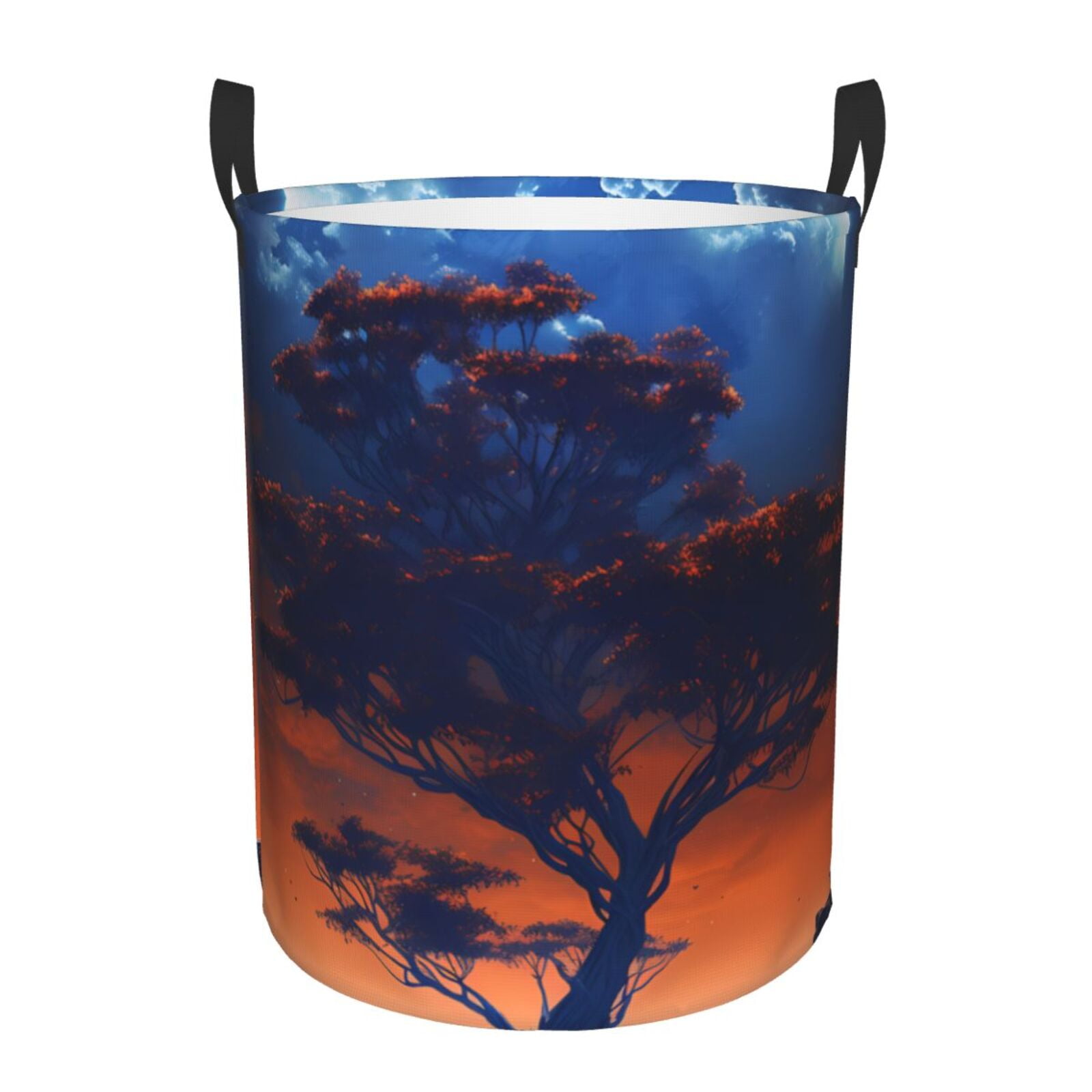 Laundry Basket, Beautiful Moonlit Tree Waterproof Laundry Hamper With ...