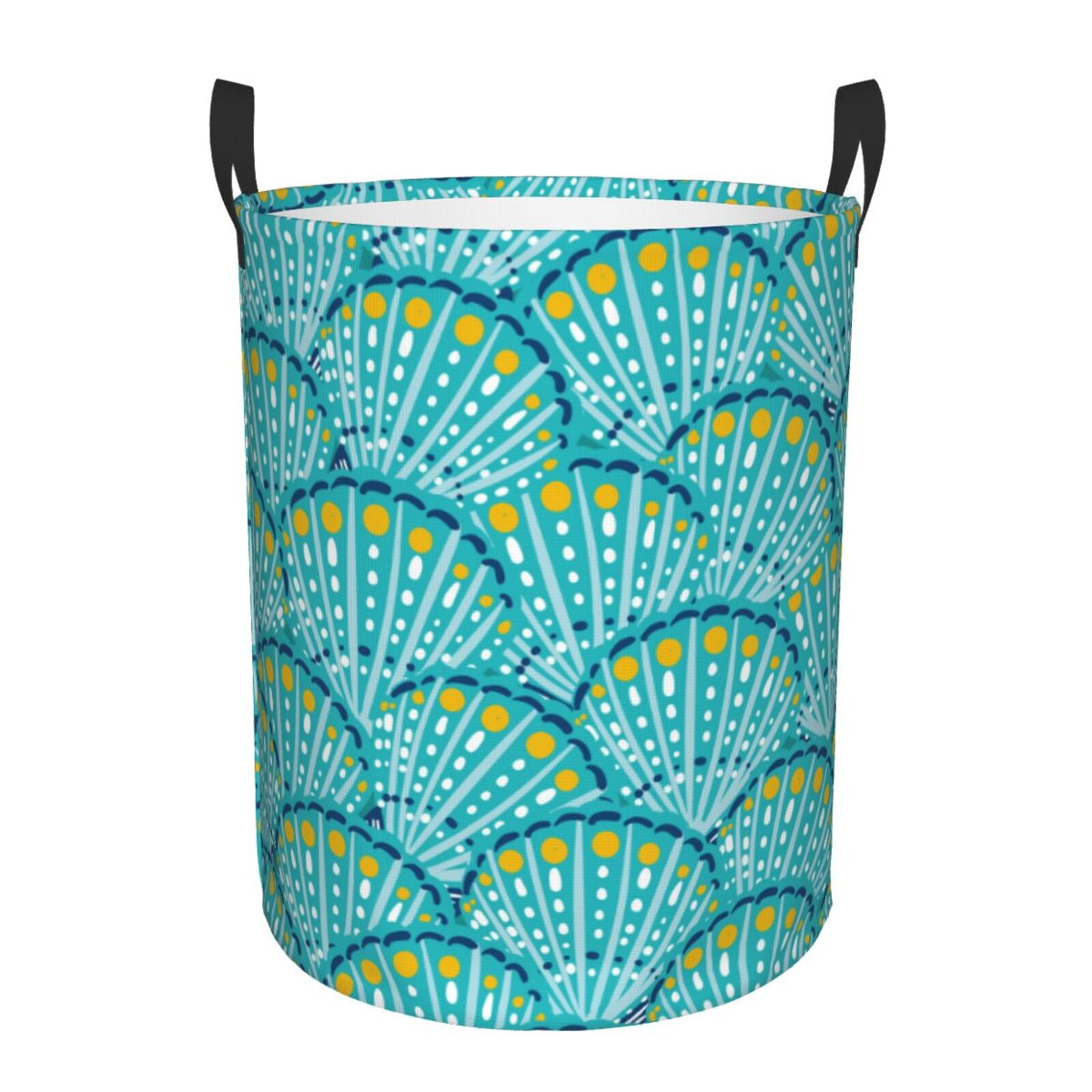 Laundry Basket, Beautiful Seashells Waterproof Laundry Hamper With ...