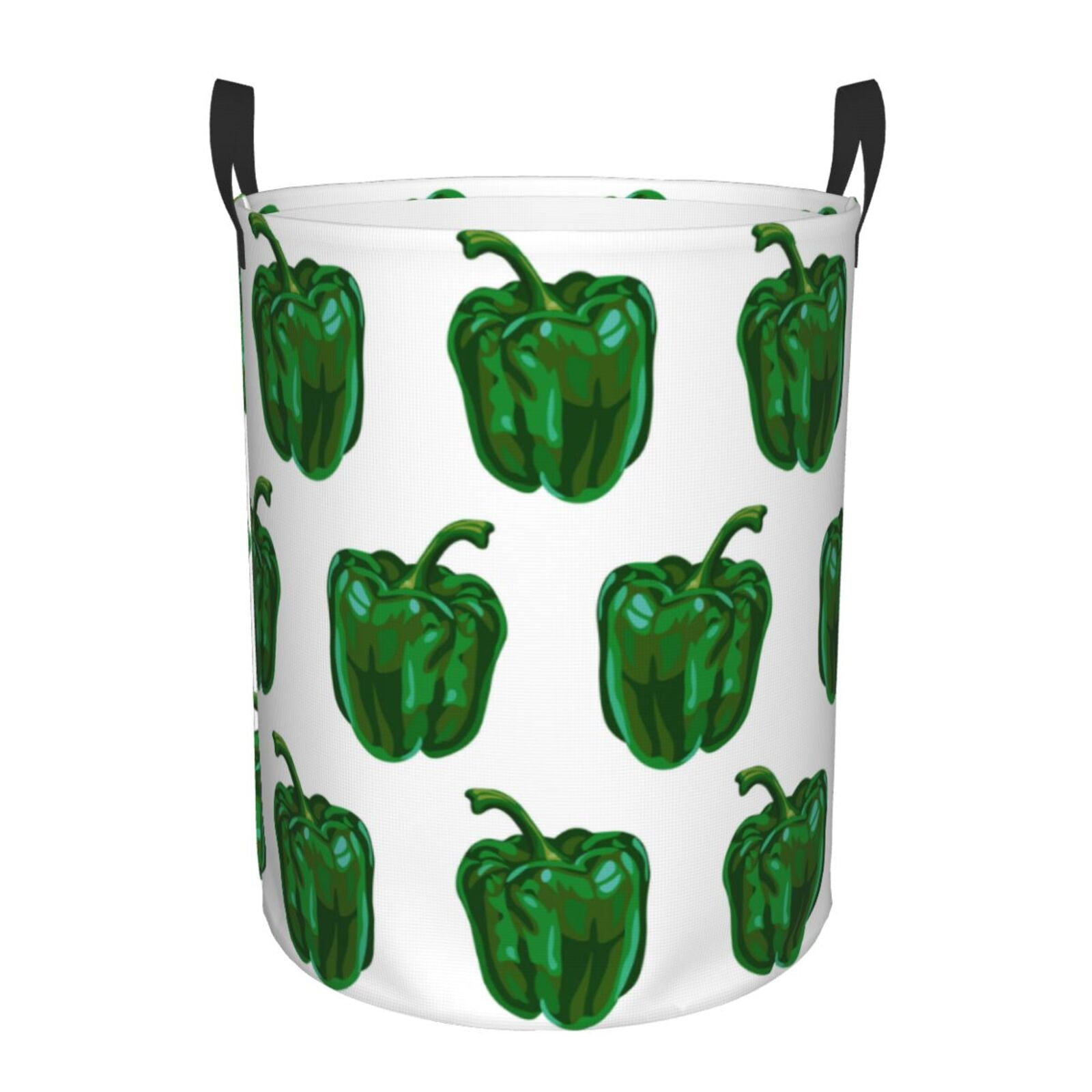 Laundry Basket, Bell Pepper Pattern Green Waterproof Laundry Hamper ...