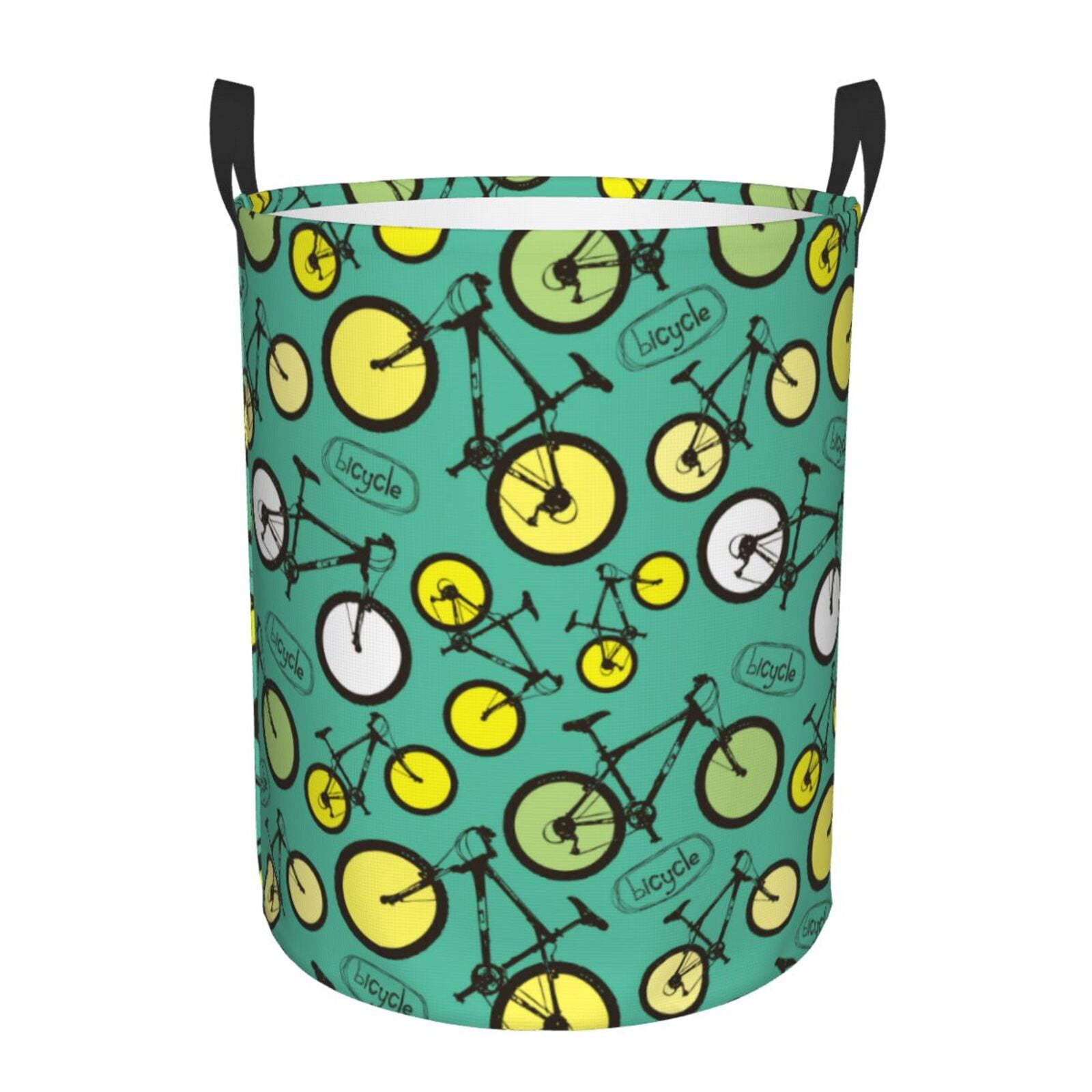 Laundry Basket, Bicycle Pattern Waterproof Laundry Hamper With Handles ...