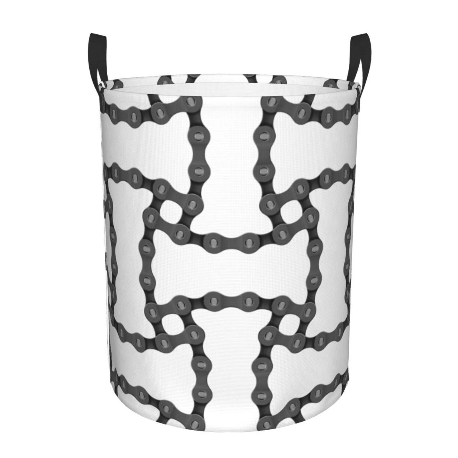 Laundry Basket, Bike Chains Pattern Antique Waterproof Laundry Hamper ...