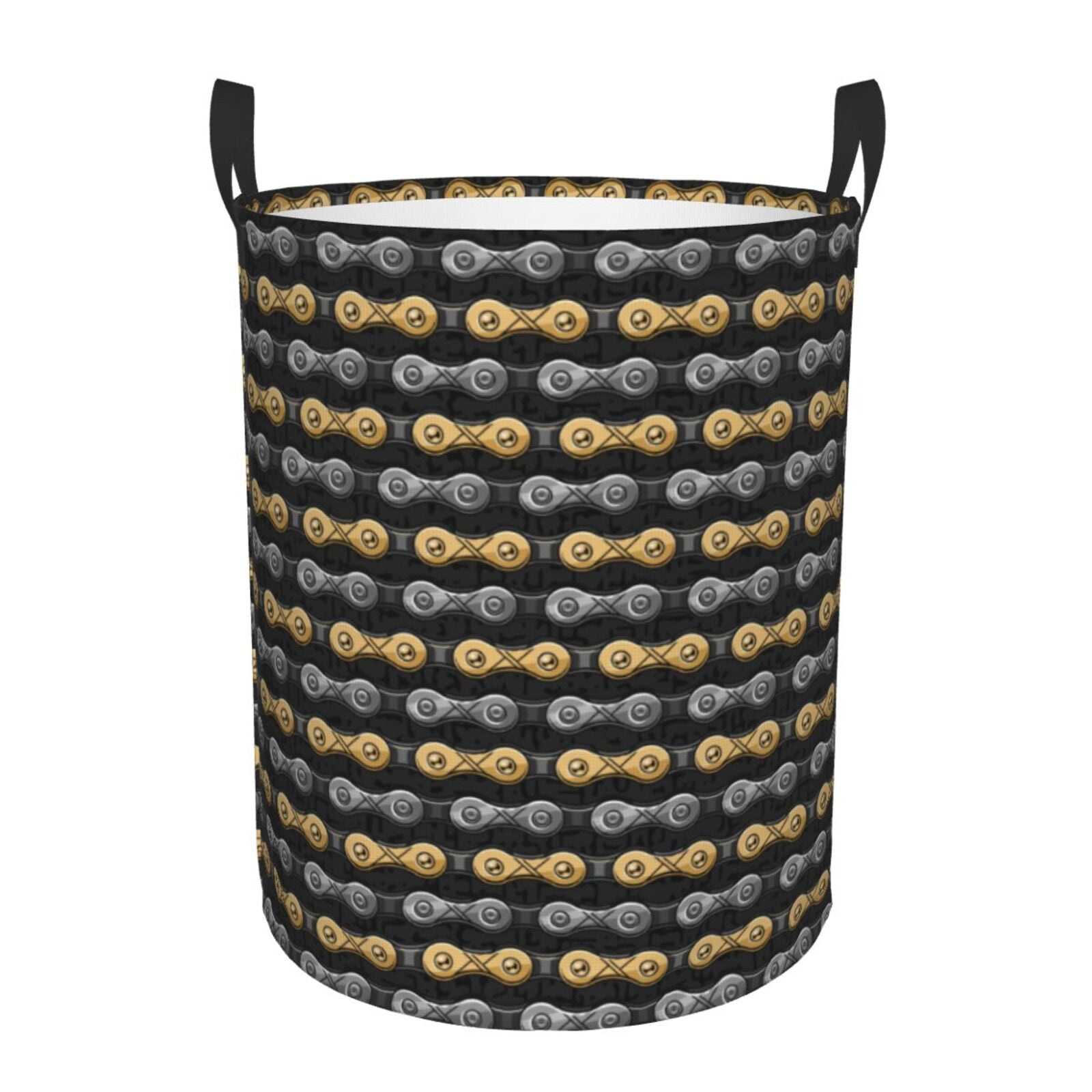 Laundry Basket, Bike Chains Pattern Classic Waterproof Laundry Hamper ...