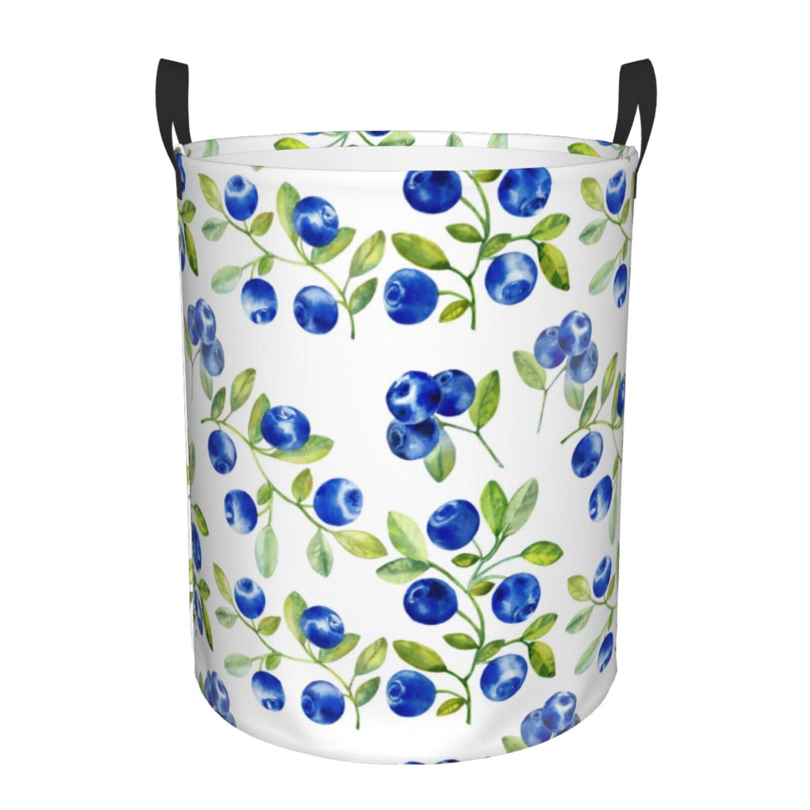 Laundry Basket, Blueberries Tree Print Waterproof Laundry Hamper With ...