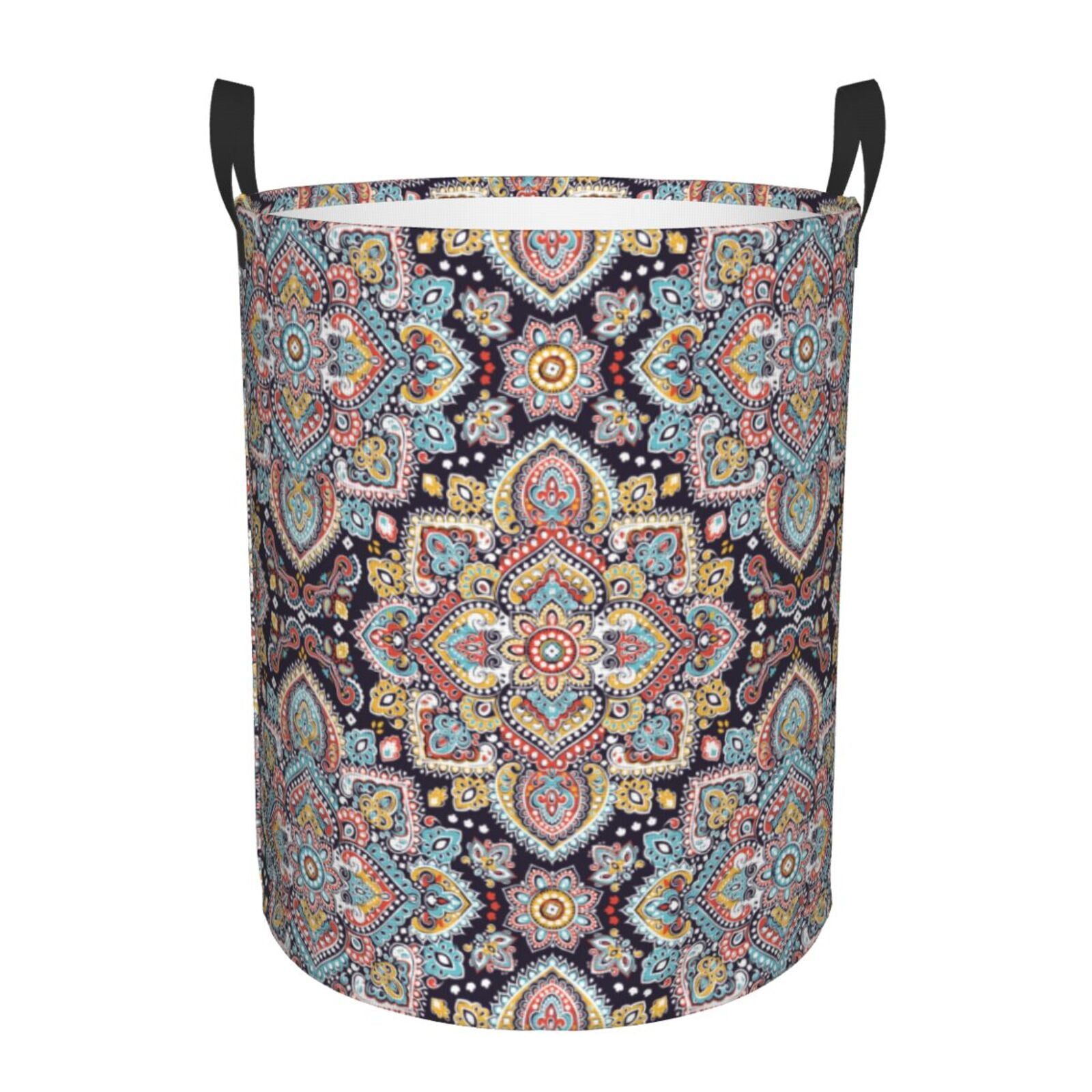 Laundry Basket, Boho Mandala Pattern Waterproof Laundry Hamper With ...