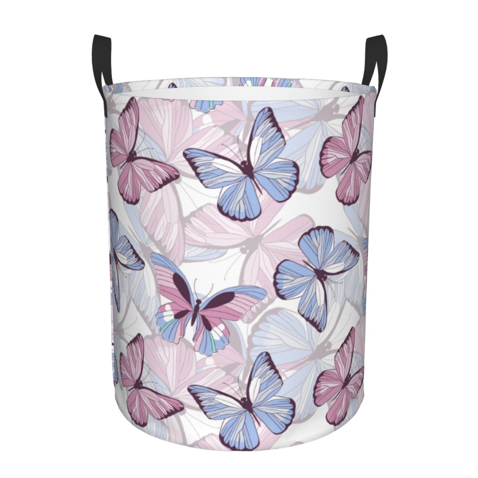 Laundry Basket, Butterflies In Pastel Waterproof Laundry Hamper With ...