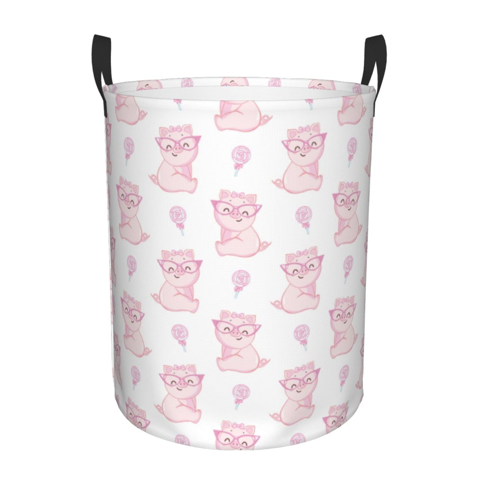 Laundry Basket, Candy Cute Pig Pink Waterproof Laundry Hamper With ...