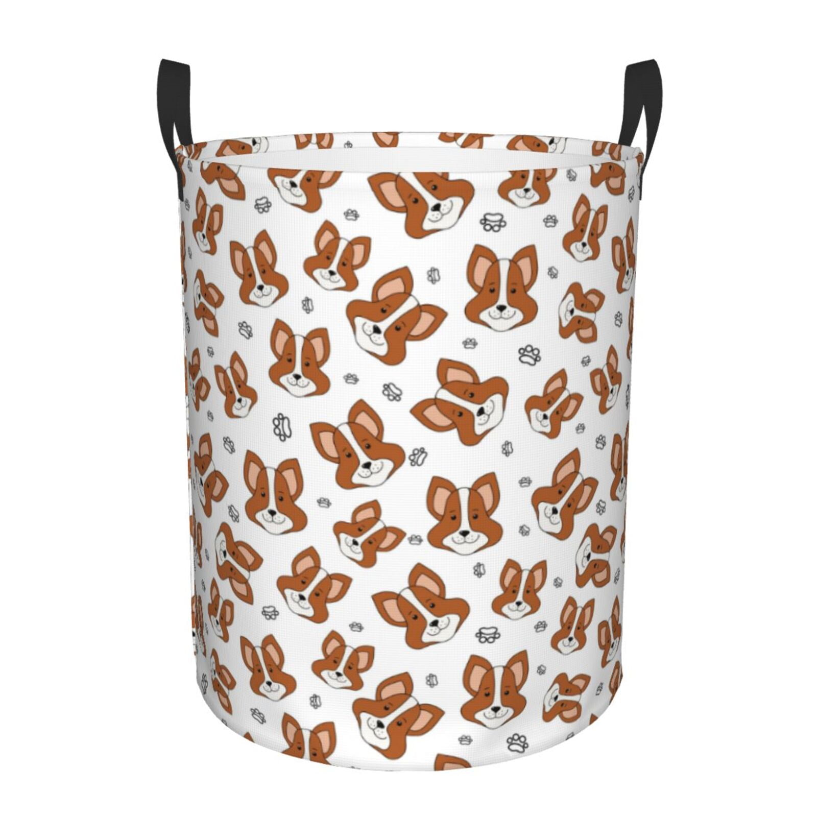 Laundry Basket, Cartoon Cute Corgi Dog Waterproof Laundry Hamper With ...