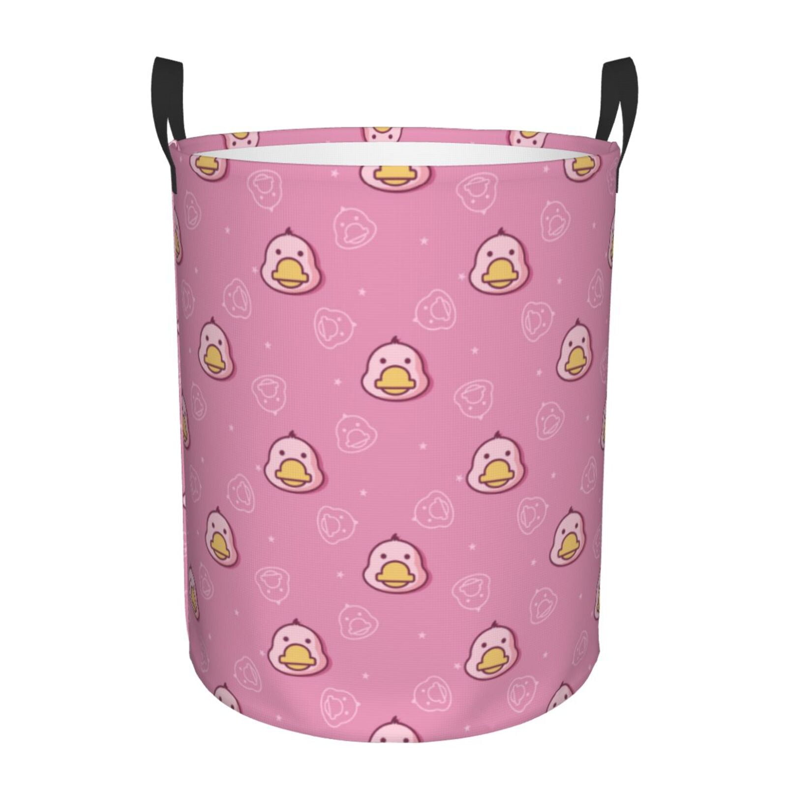 Laundry Basket, Cartoon Cute Duck Rose Pink_A Waterproof Laundry Hamper ...