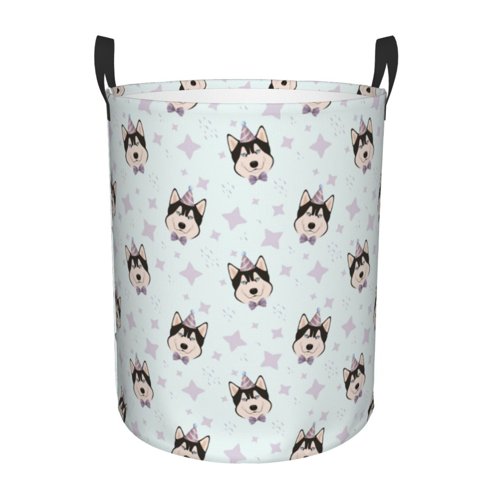 Laundry Basket, Cartoon Cute Husky Dog Gift Star Waterproof Laundry ...