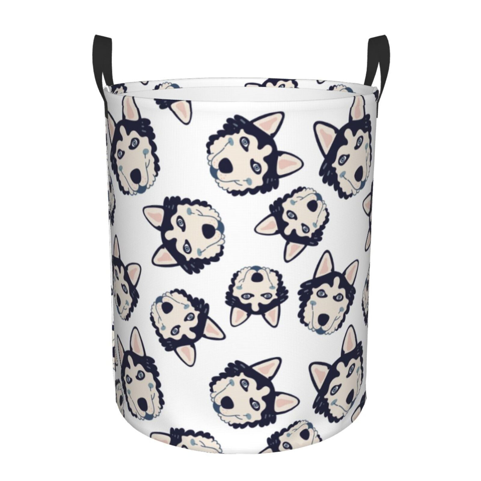 Laundry Basket, Cartoon Cute Husky Dog Waterproof Laundry Hamper With ...